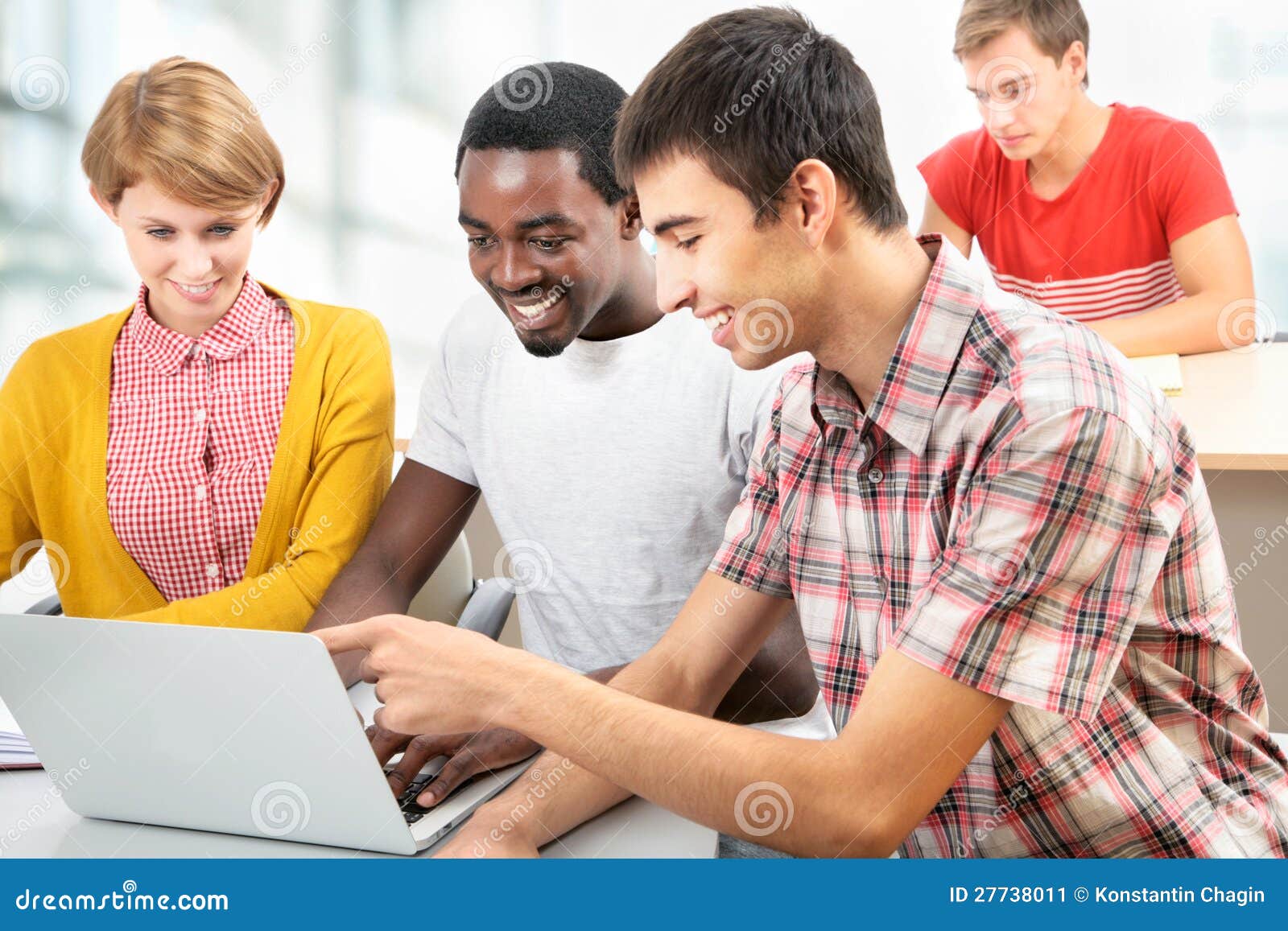 International Group of Students Stock Image - Image of happy, exam ...