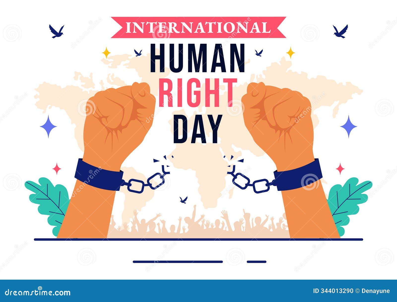 International Human Rights Day Vector Illustration on December 10 ...