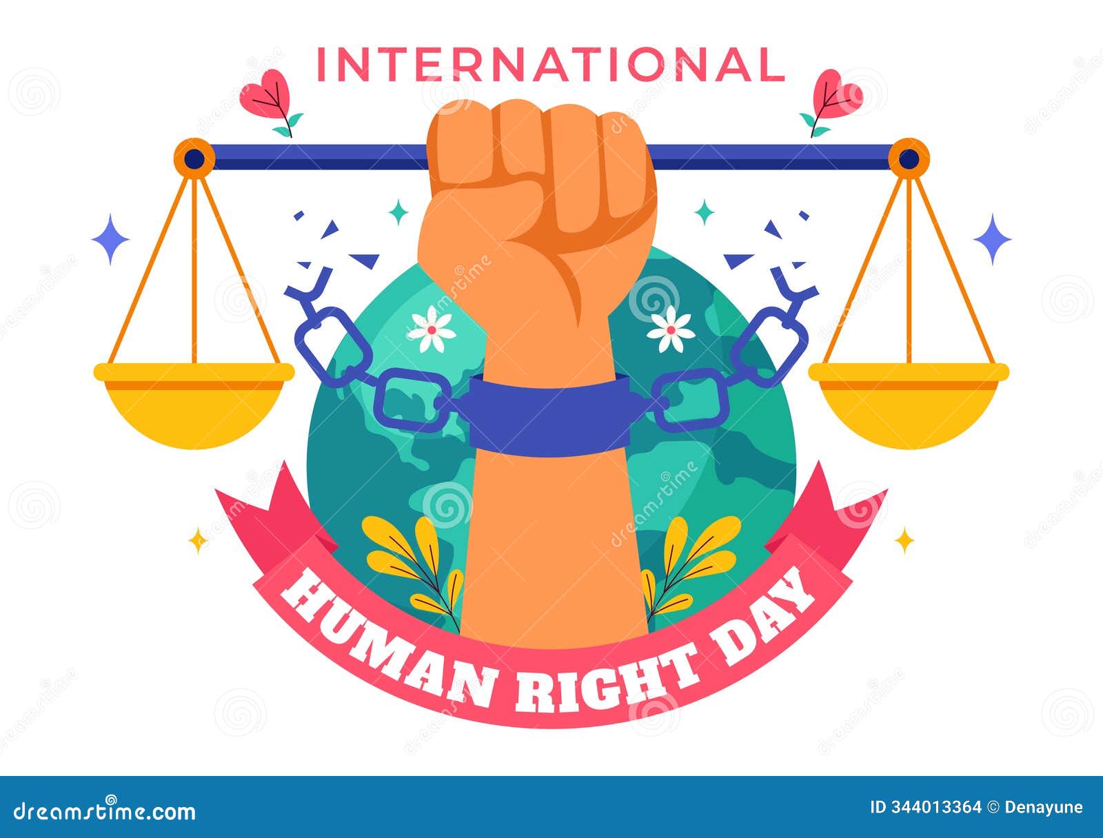 International Human Rights Day Vector Illustration on December 10 ...
