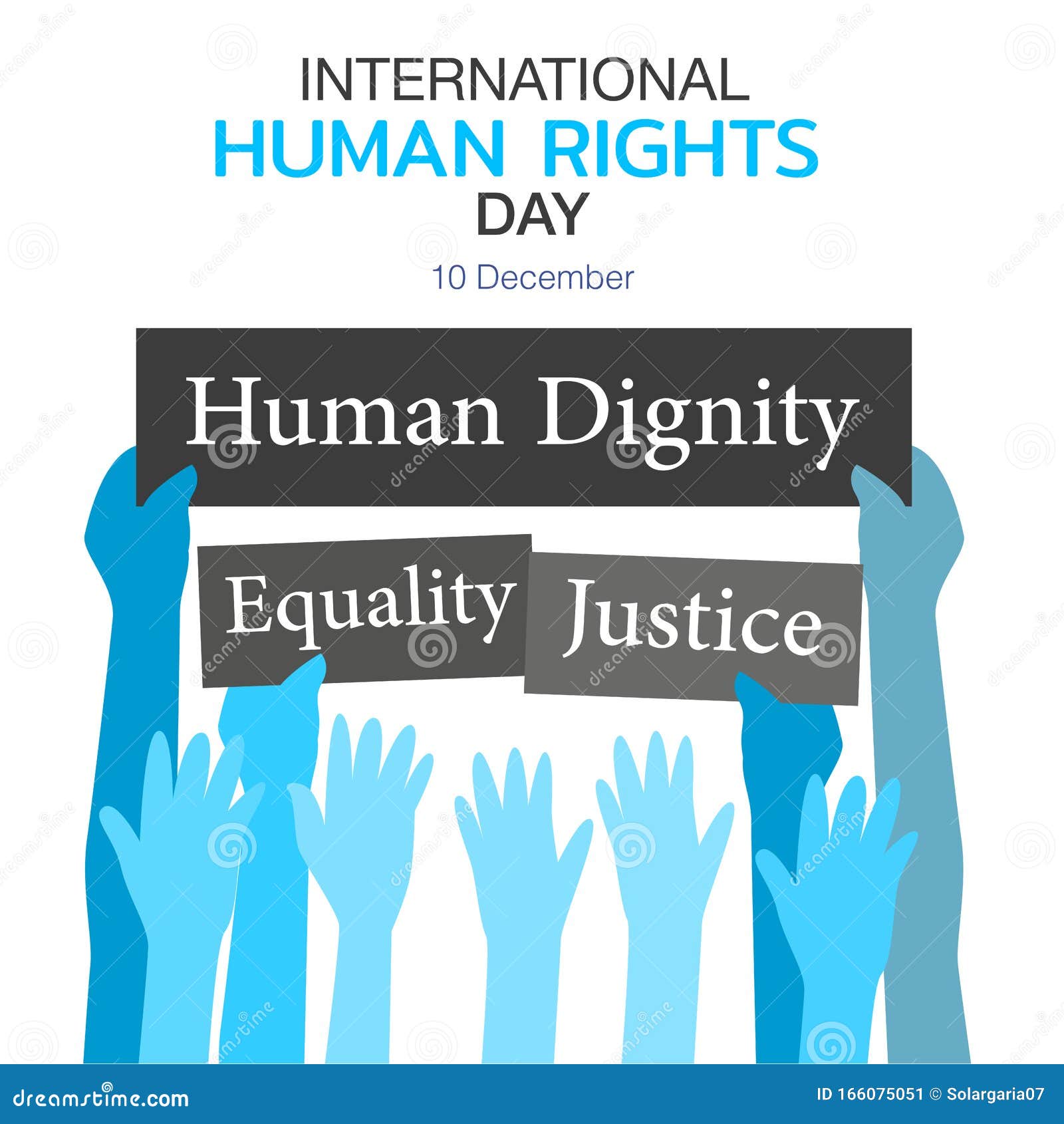 International Human Rights Day Raised Hand With Chain Freedom