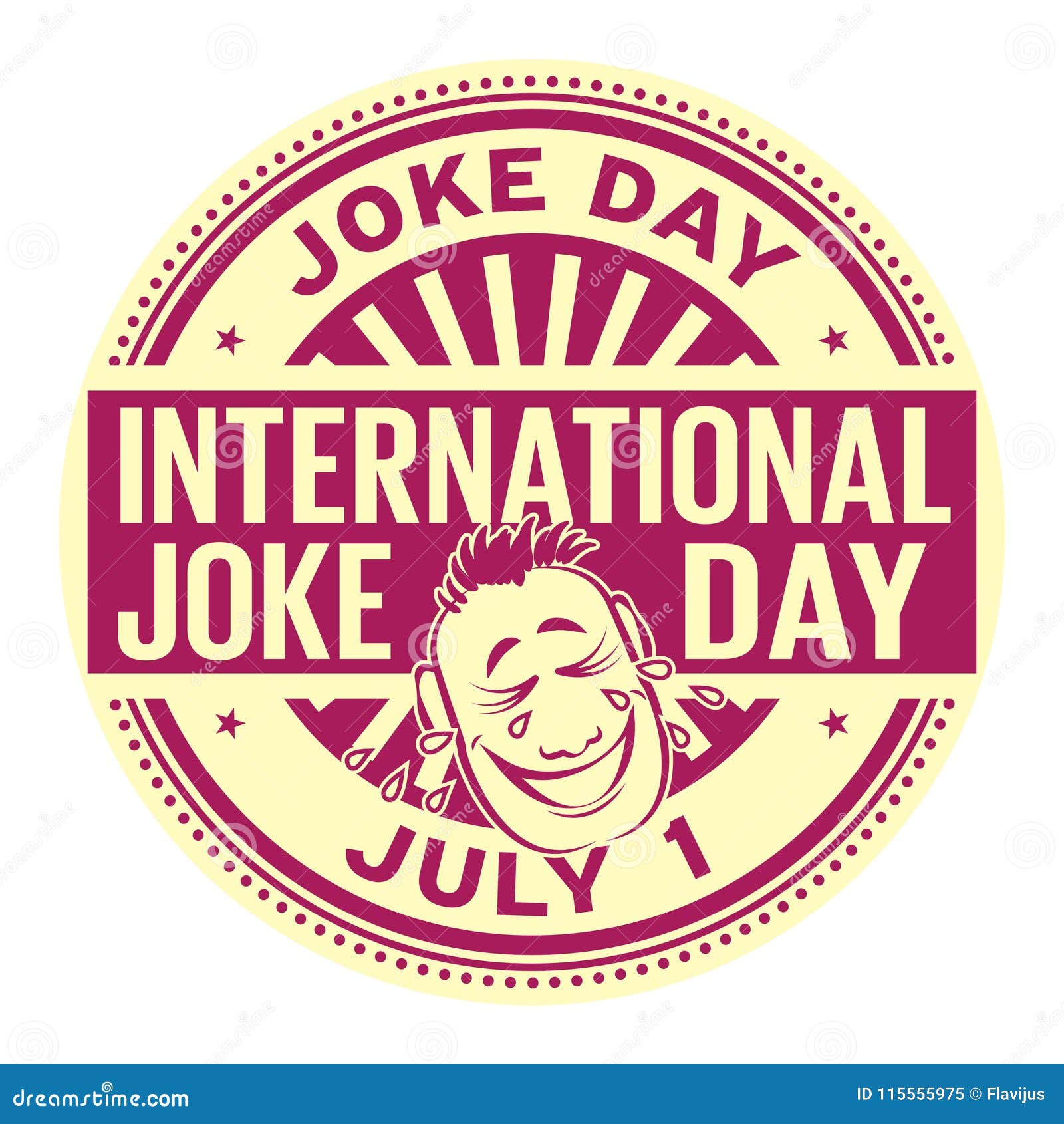 International Joke Day Stamp Stock Vector - Illustration of badge ...