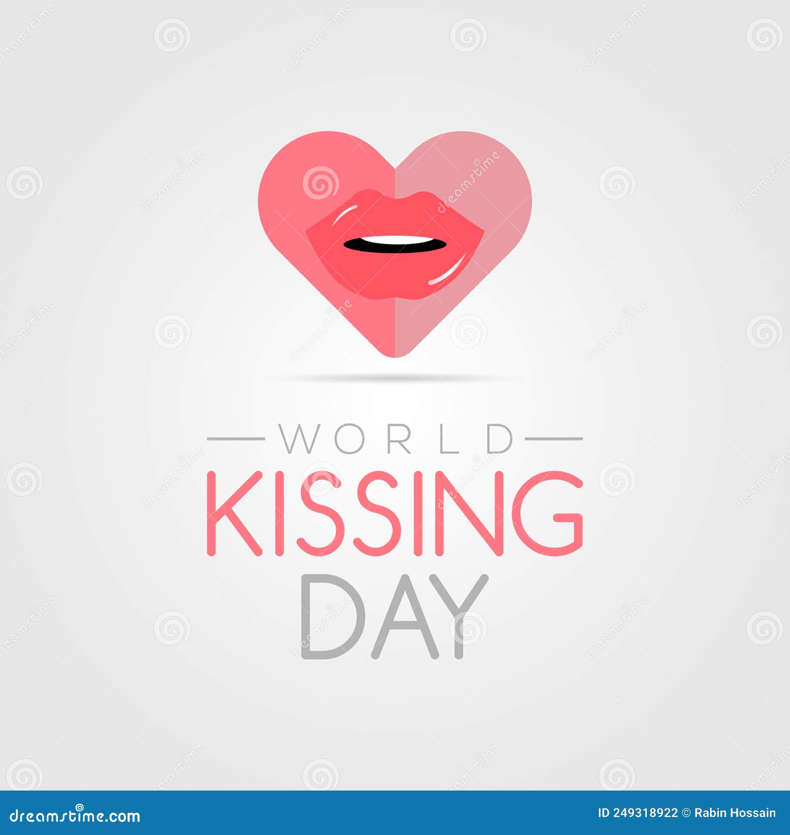 World Kissing Day Typography Poster . Stock Vector - Illustration of ...