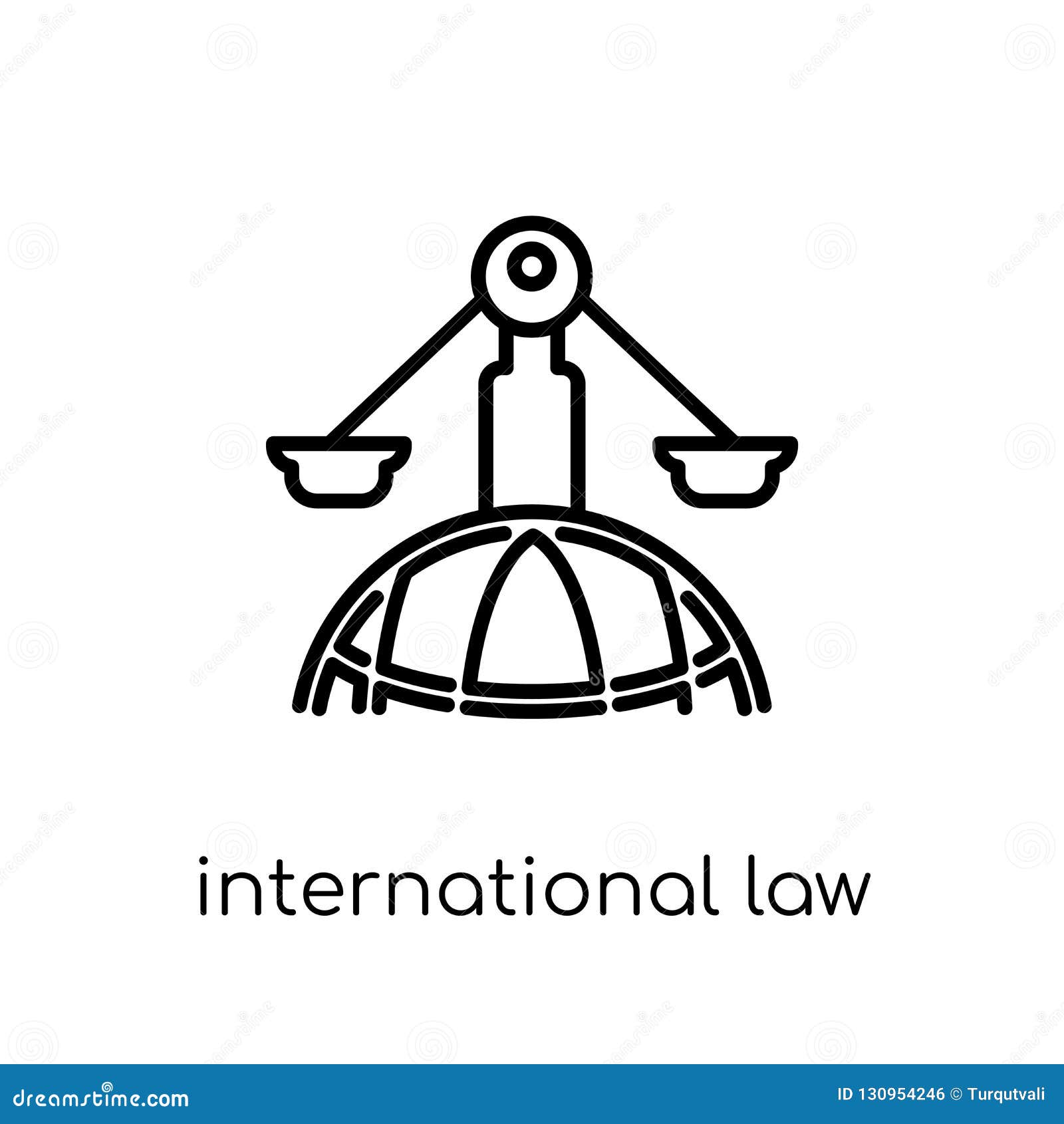 International Law Icon. Trendy Modern Flat Linear Vector International ...