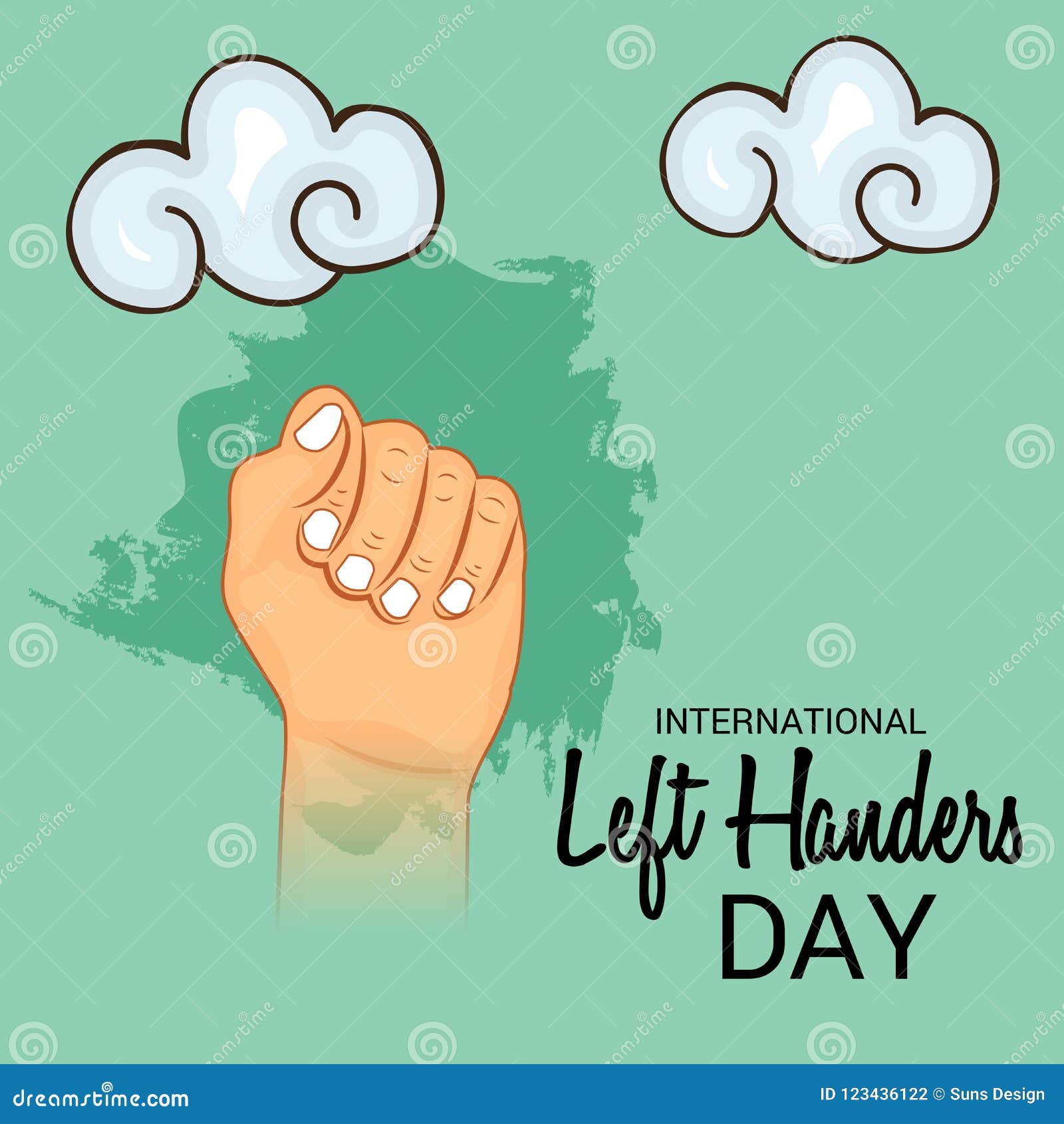 International Left Handers Day. Stock Illustration - Illustration of ...