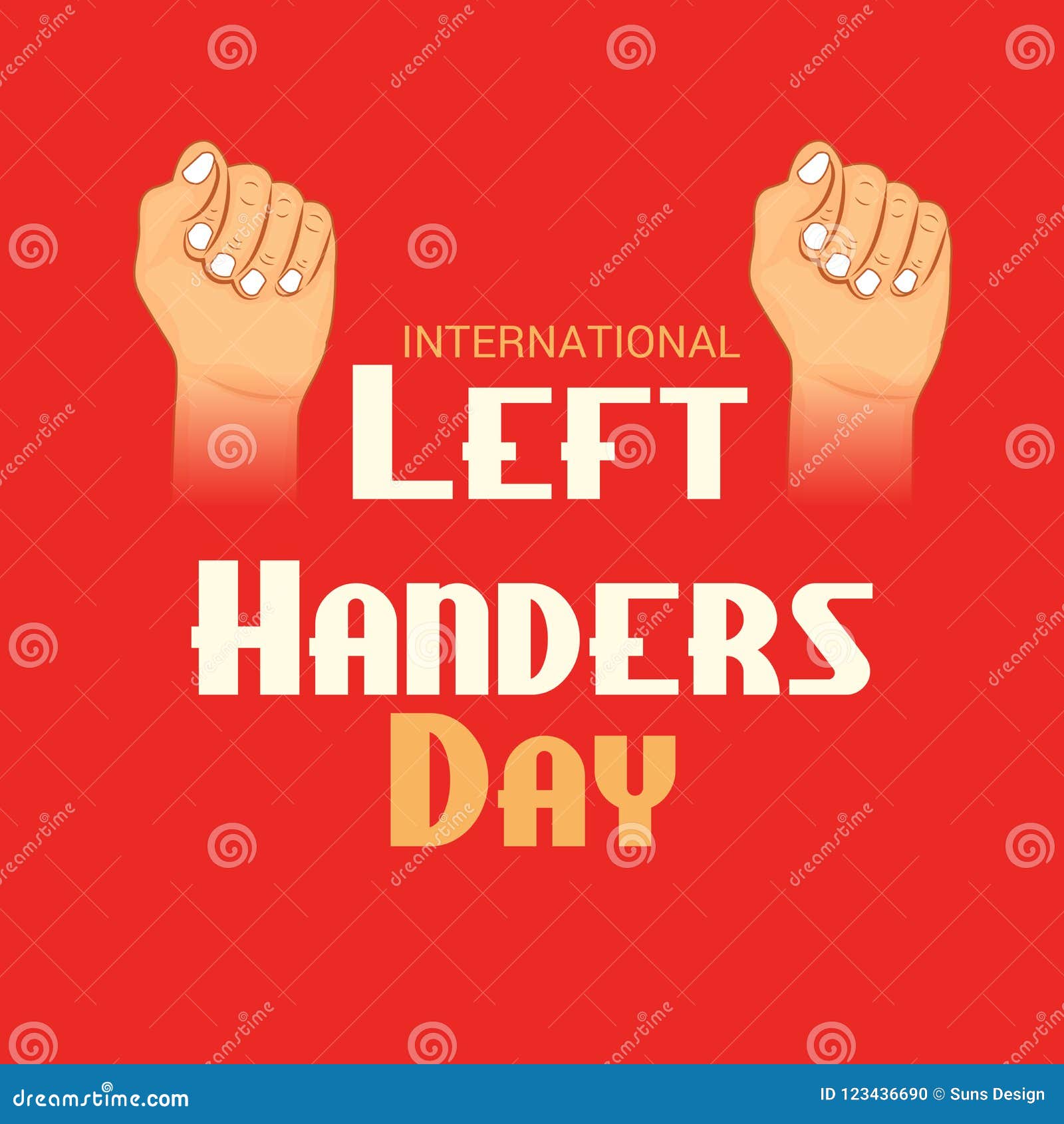 International Left Handers Day. Stock Illustration - Illustration of ...