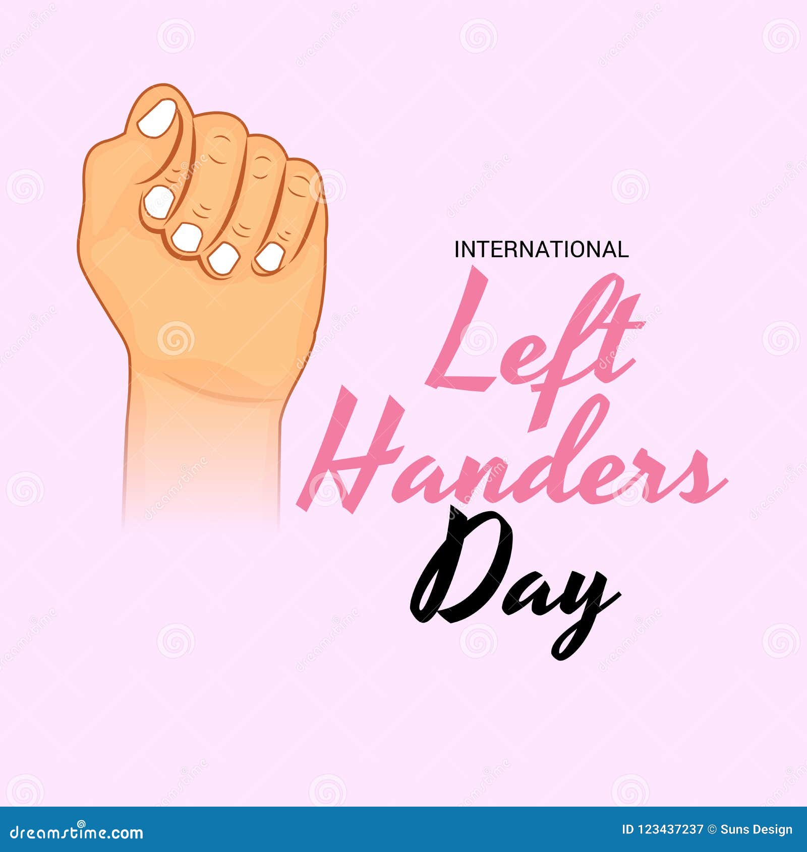 International Left Handers Day. Stock Illustration - Illustration of ...
