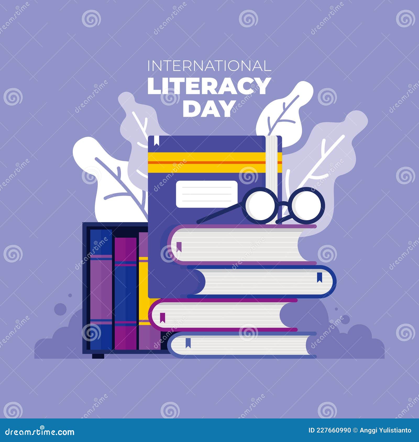 International Literacy Day Vector. Show Using Creative Design that ...