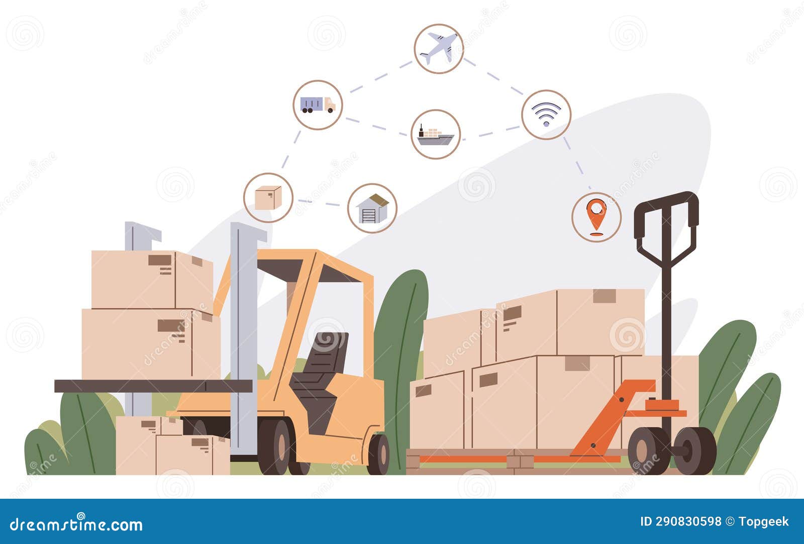 International Logistic. Vector Advanced Tracking Systems for Cargo ...