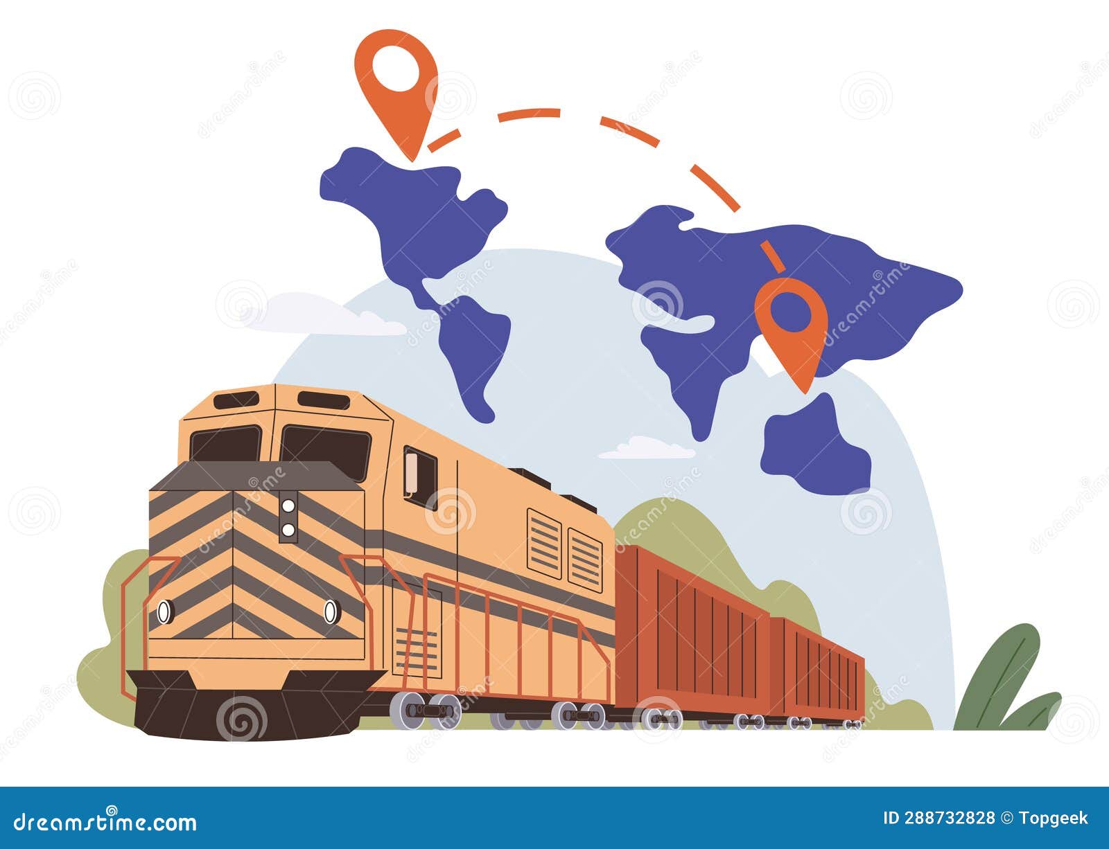 International Logistic. Vector Delivery Tracking is Modern Feature ...