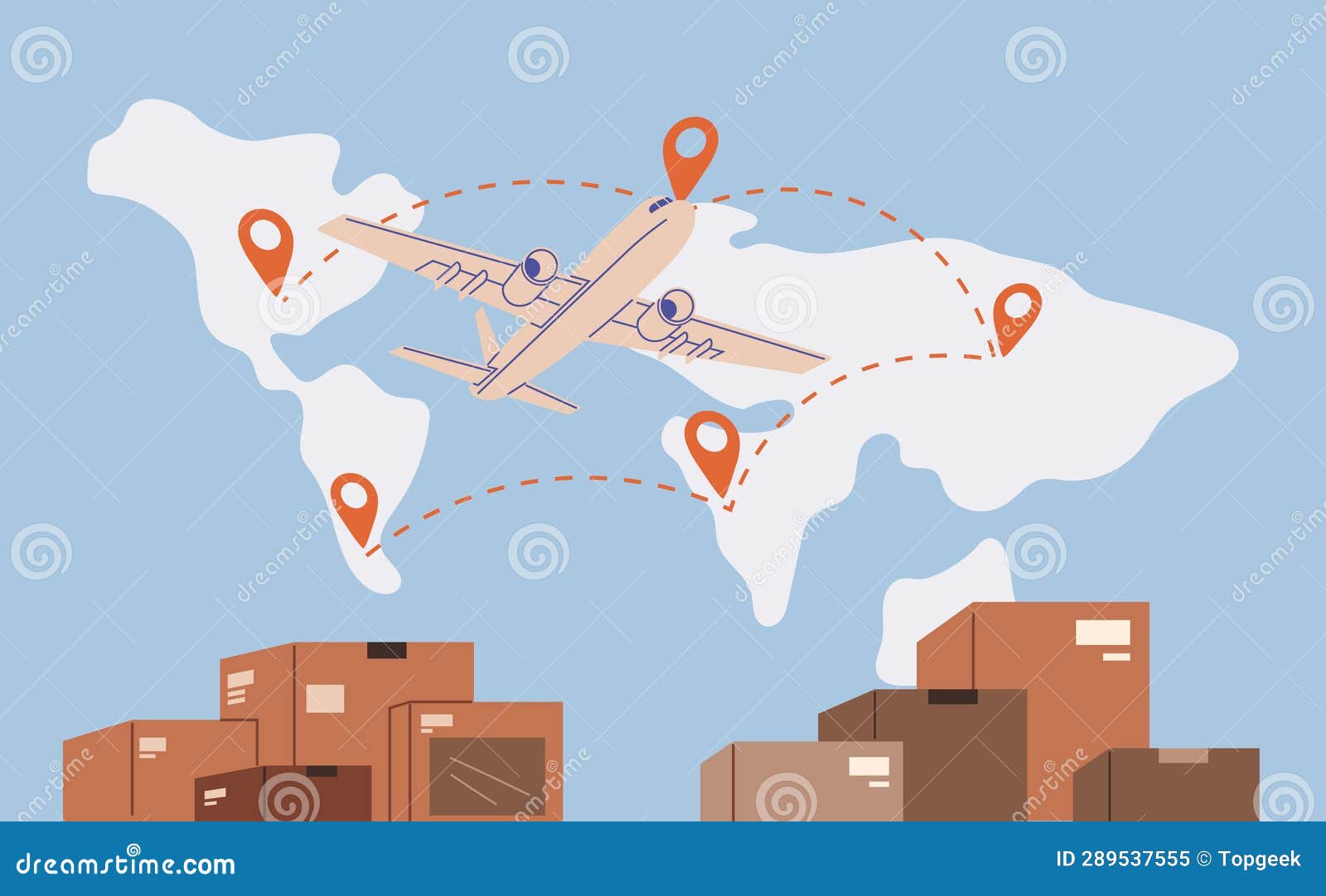 International Logistic. Vector are Key Factor in Export and Import ...