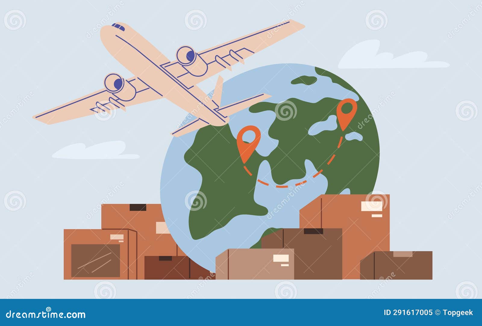 International Logistic. Vector Possible without Intricate Network ...