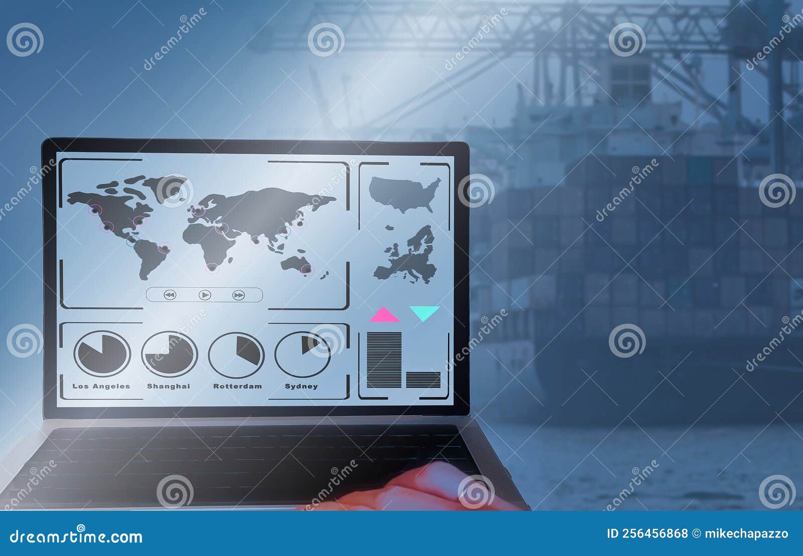 International Maritime Shipping Stock Illustration - Illustration of ...