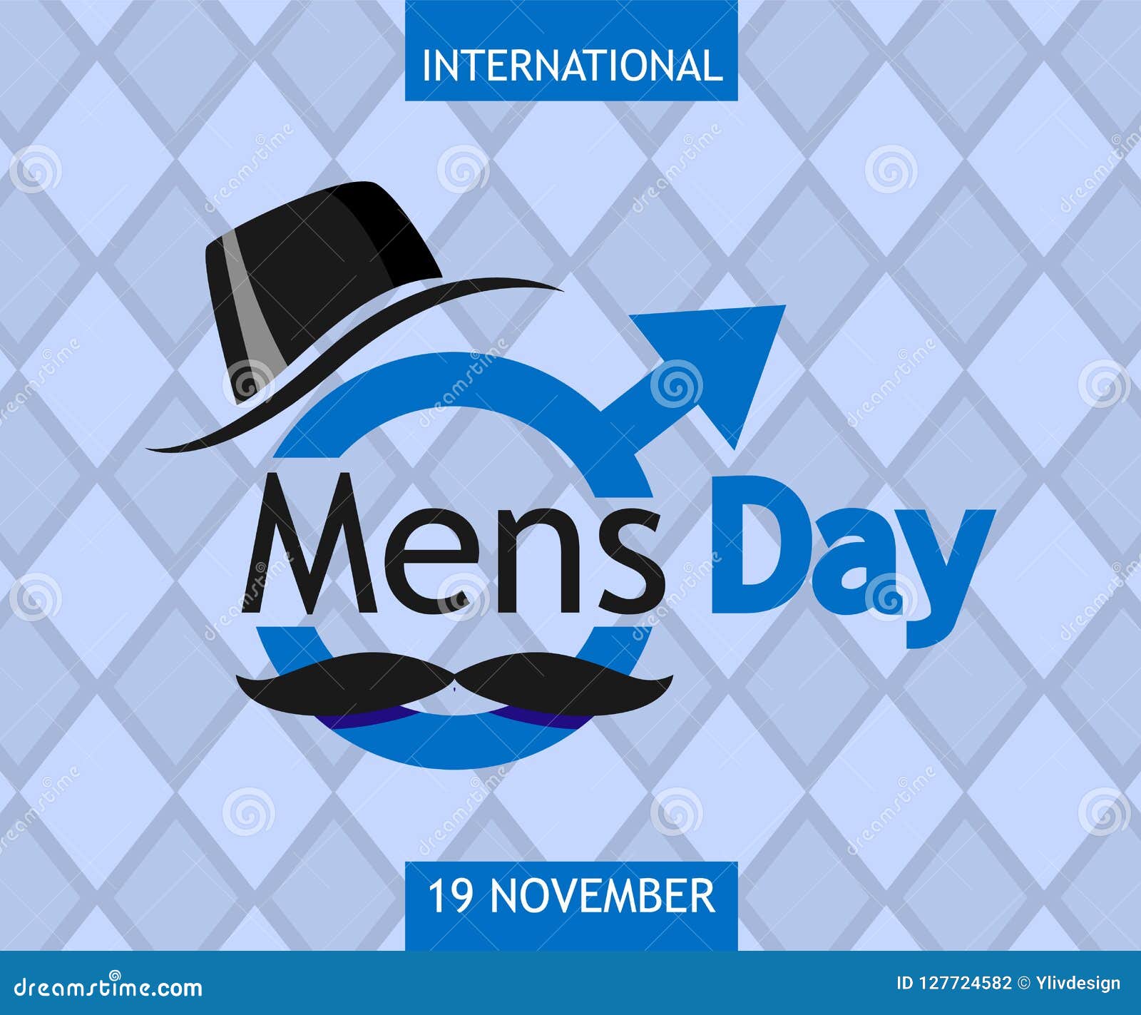 International Mens Day Concept Background, Flat Style Stock Vector ...