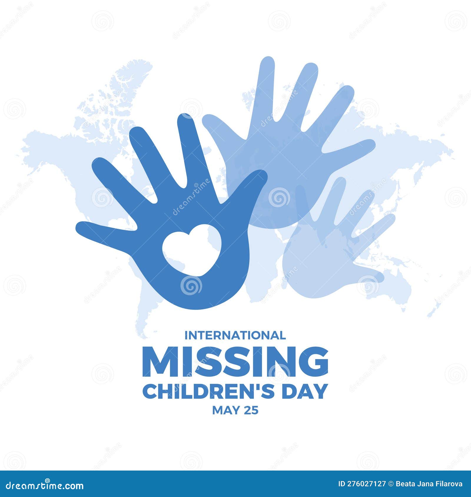 International Missing Children S Day Vector Illustration Stock Vector ...