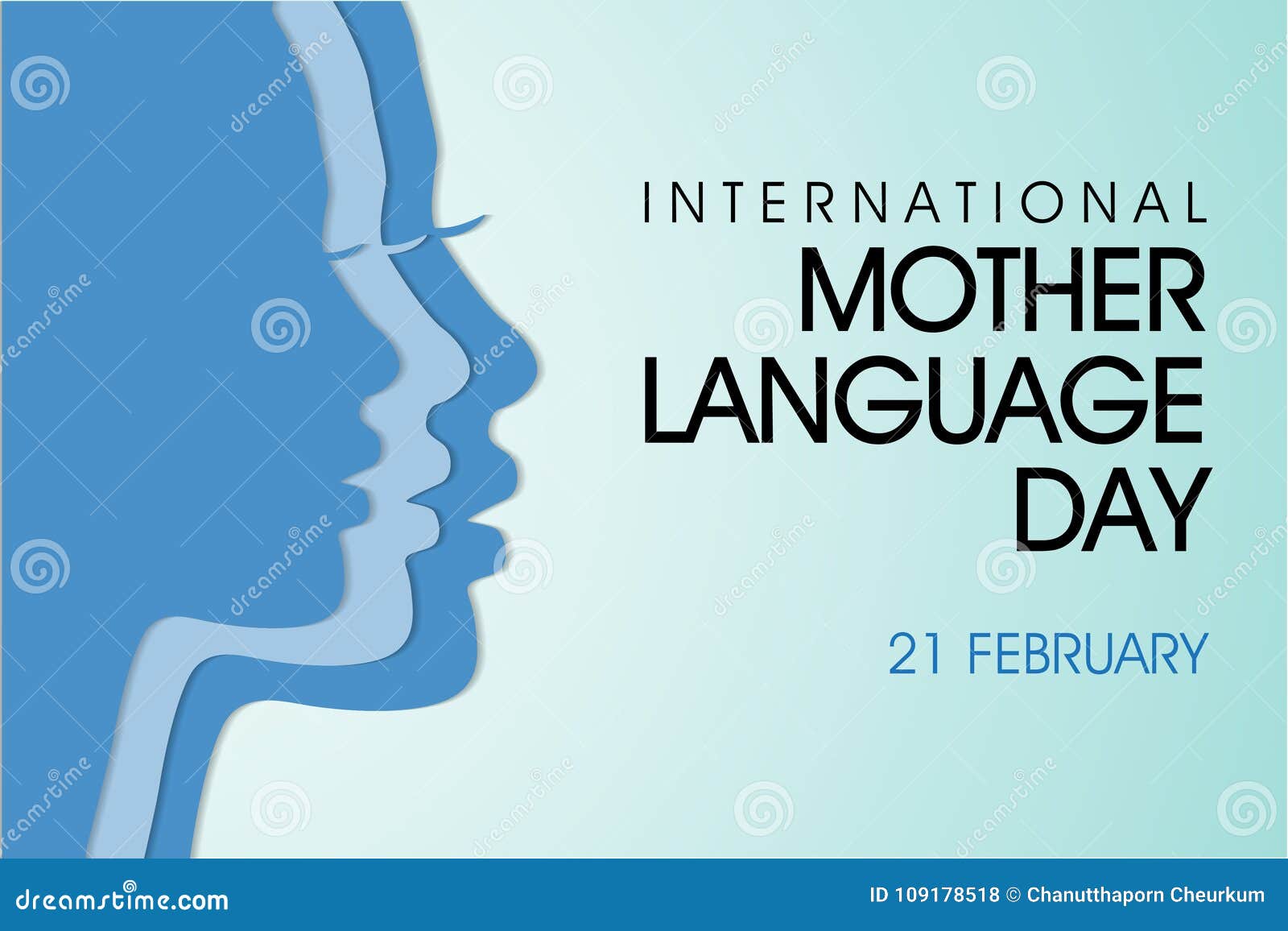 International Mother Language Day Holiday Card. February 21 Graphic ...