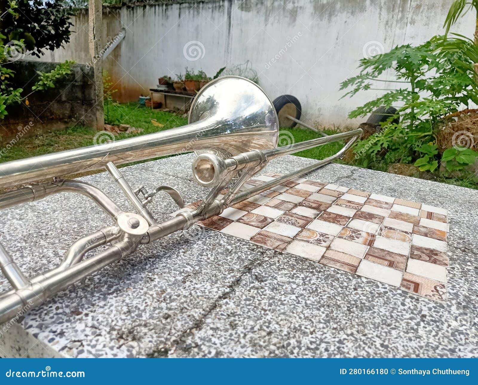 International Musical Instruments Trombone Type Name Stock Photo ...