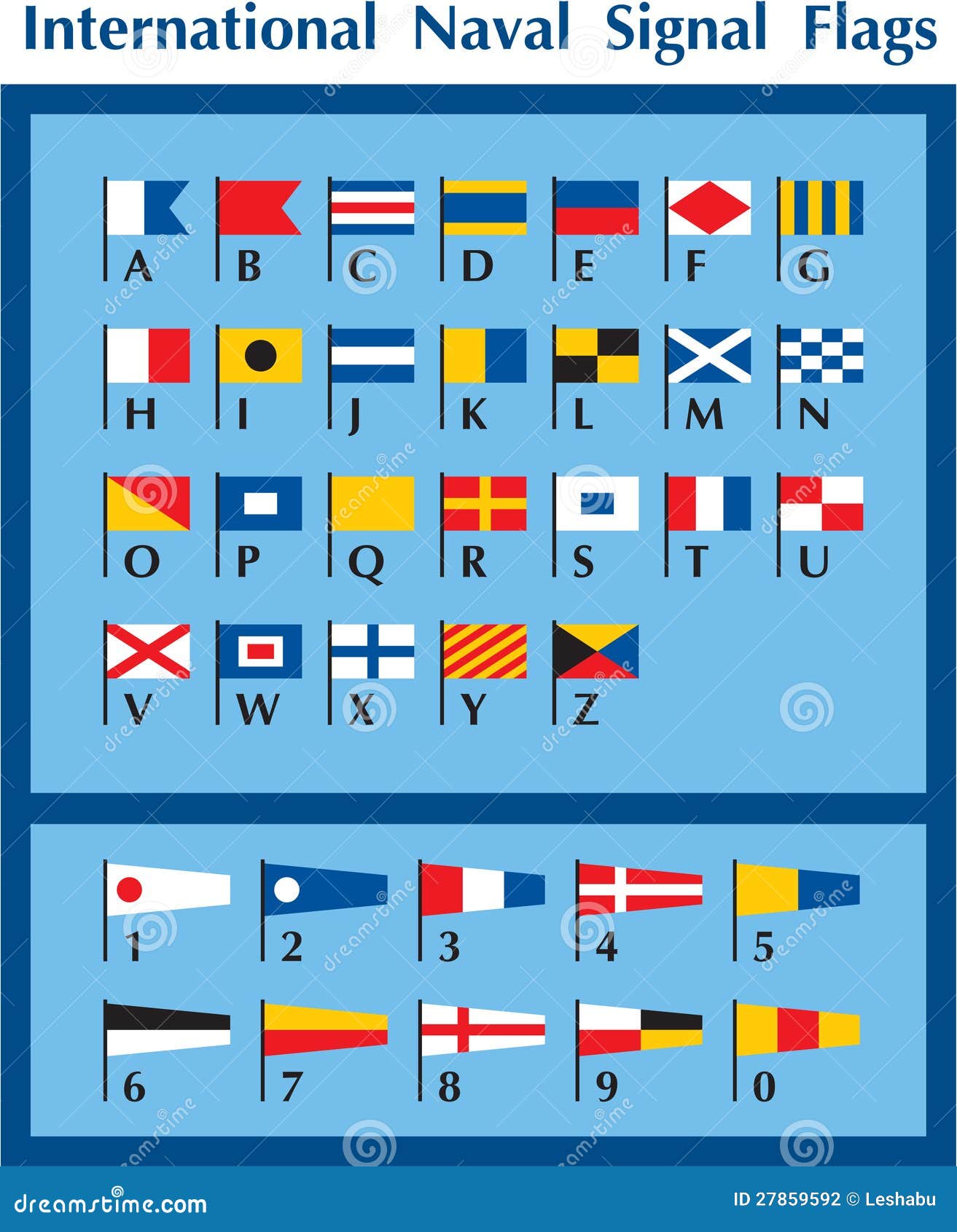 International Naval-Marine Signal Flags Vector Illustration ...