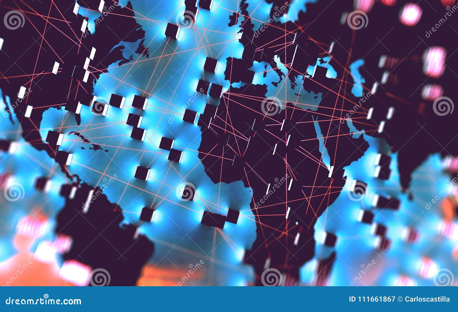 International Network and Internet Connection Stock Illustration ...