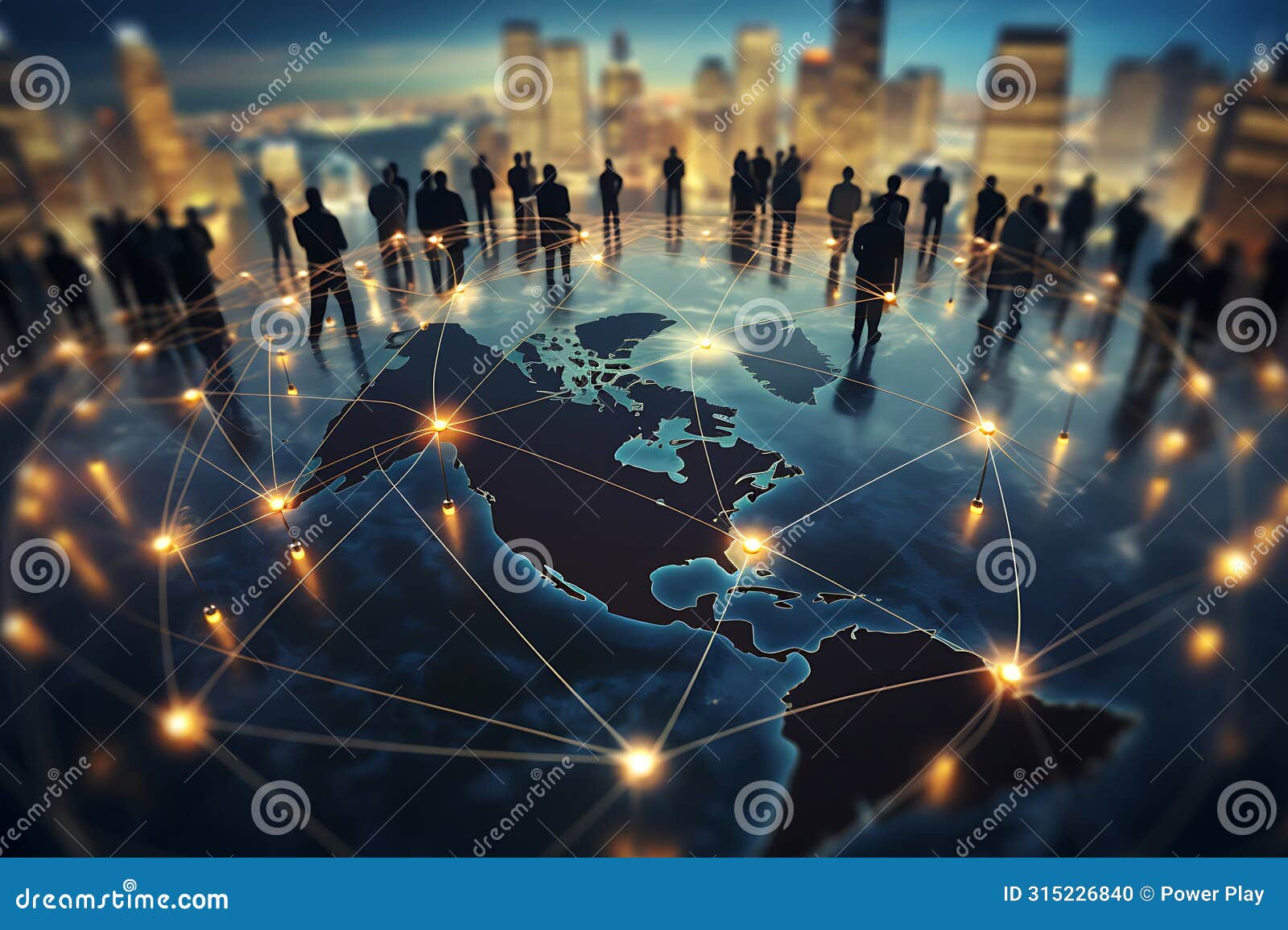 International Networking Connecting People Around the World 3D ...