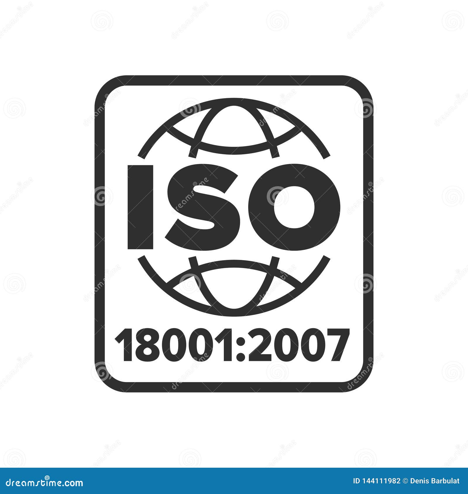 International Organization for Standardization 18001:2007 Symbol Stock ...