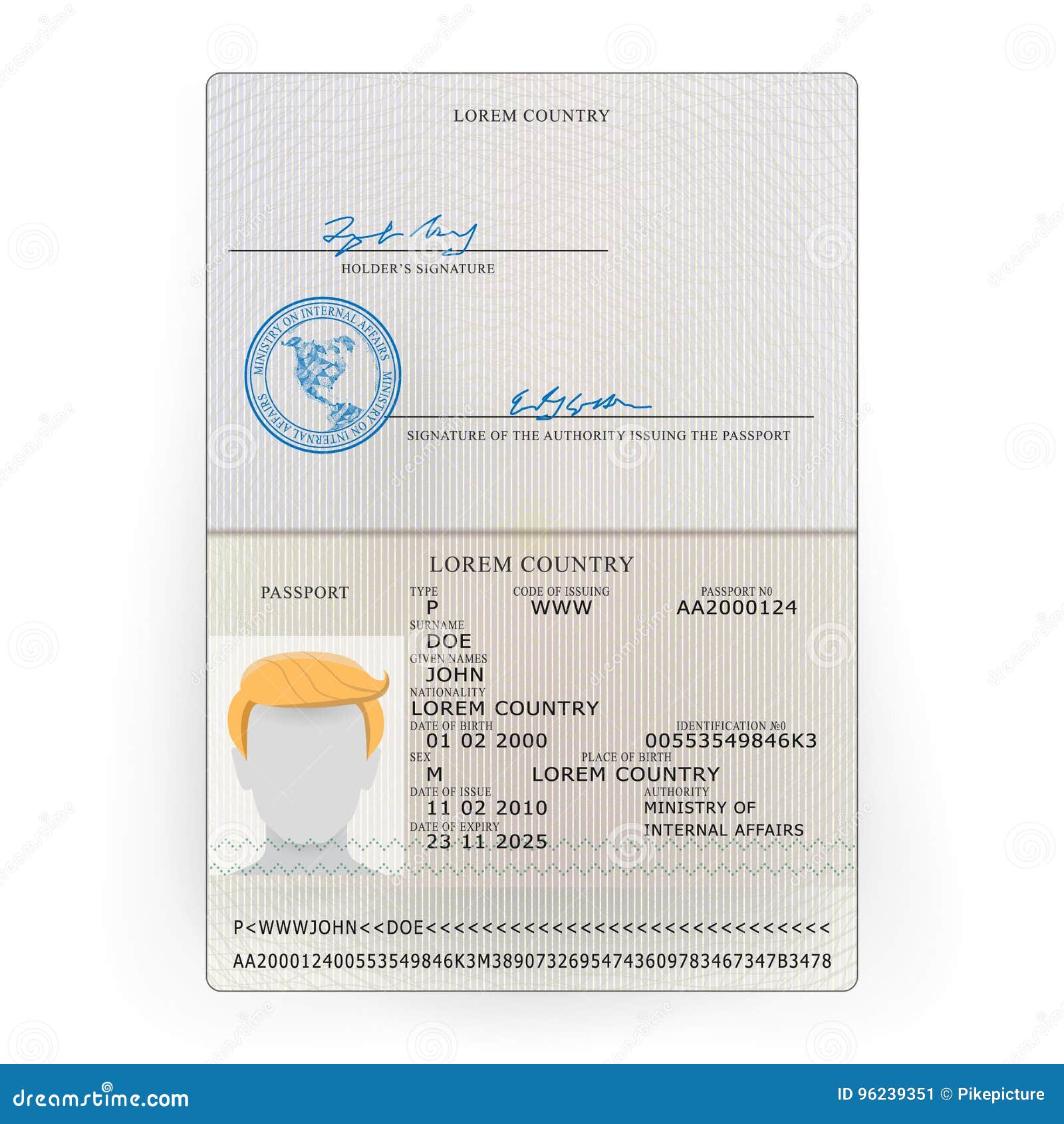 Passport Information Page