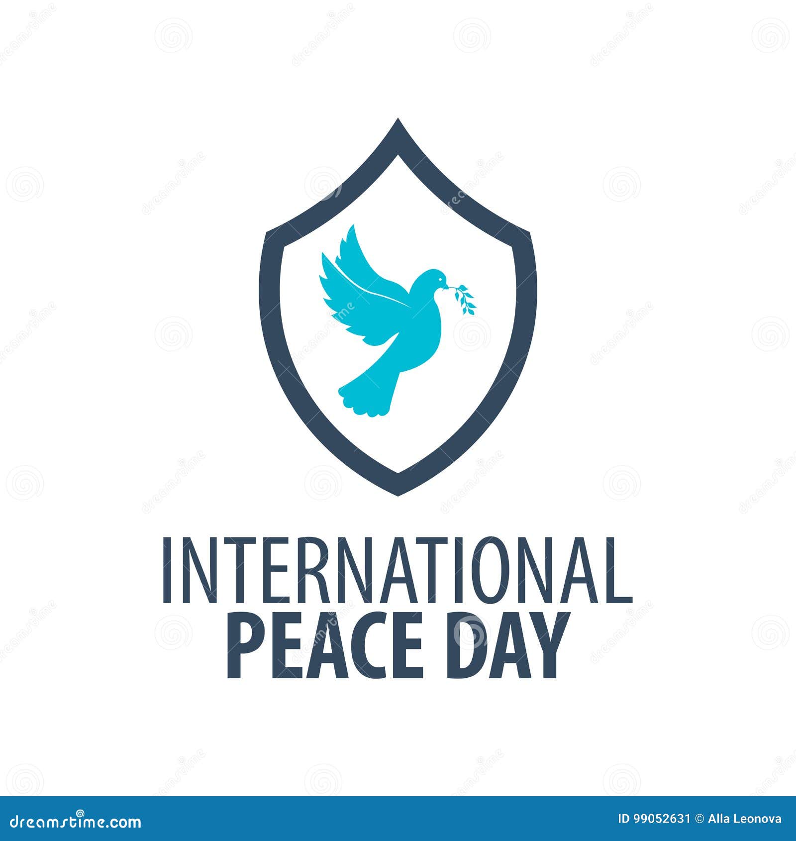International Peace Day Logo or Emblem. 21 September. Vector ...