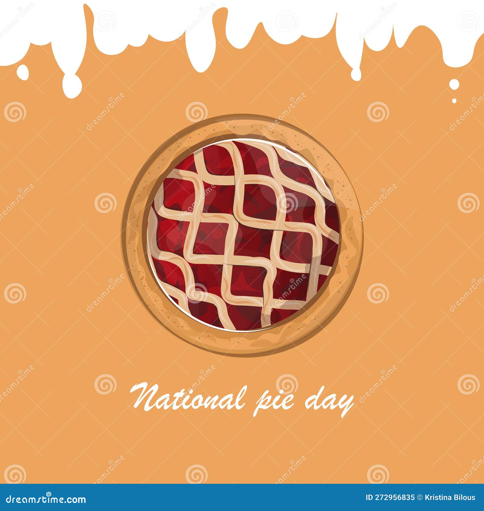 International pie day stock vector. Illustration of cream - 272956835