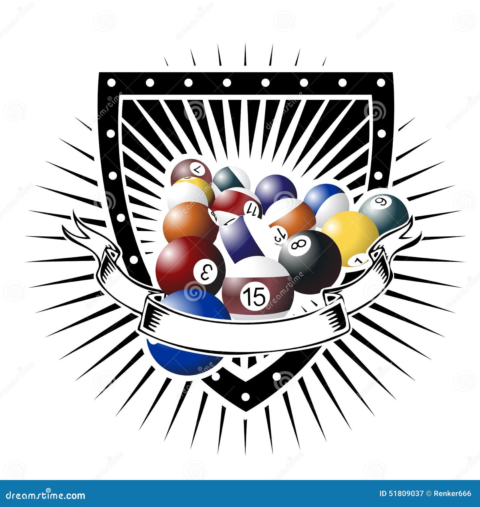 International pool shield stock vector. Illustration of challenge ...