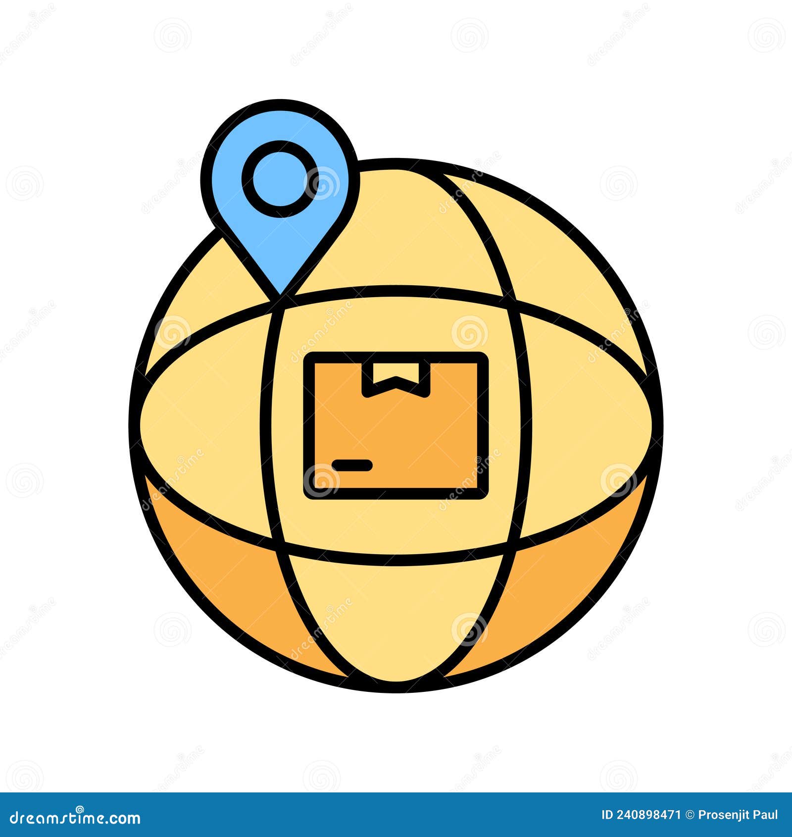 International Product Delivery Icon Stock Vector - Illustration of ...