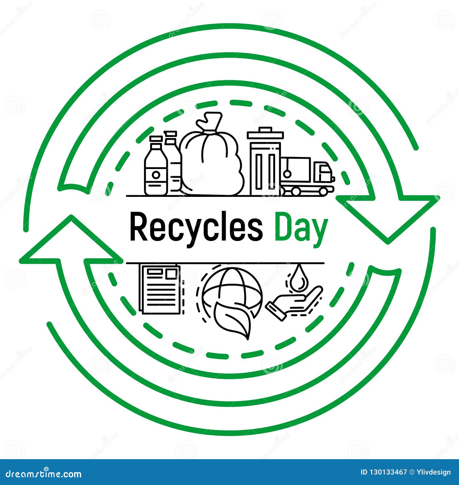 Eco Composting World Wide Symbol Illustration.. | CartoonDealer.com ...