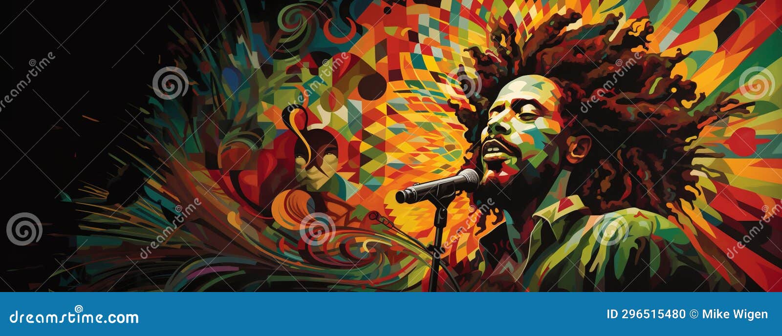 International Reggae Day Celebration with this Abstract Illustration ...