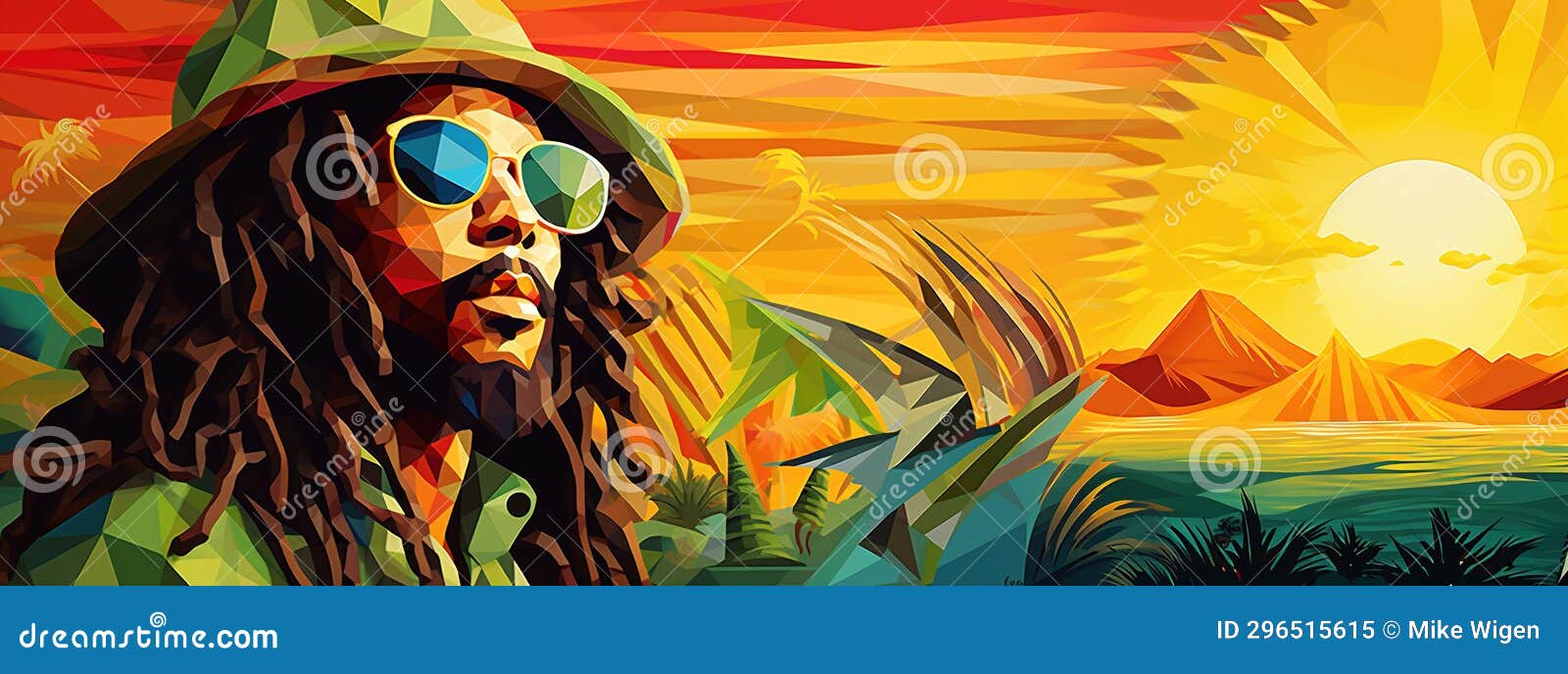 International Reggae Day Celebration with this Abstract Illustration ...