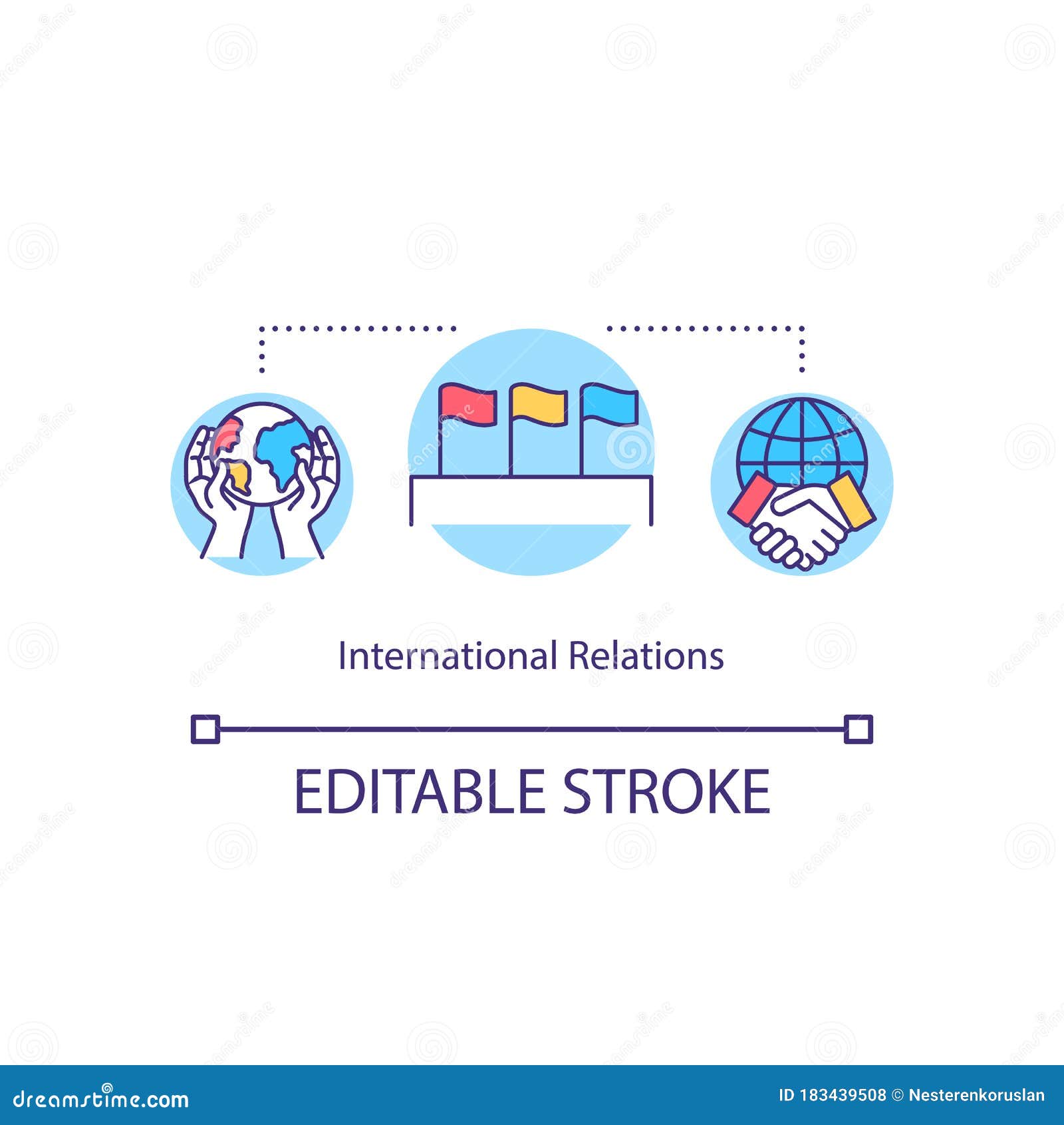 International Relation Concept Icon Stock Vector - Illustration of ...