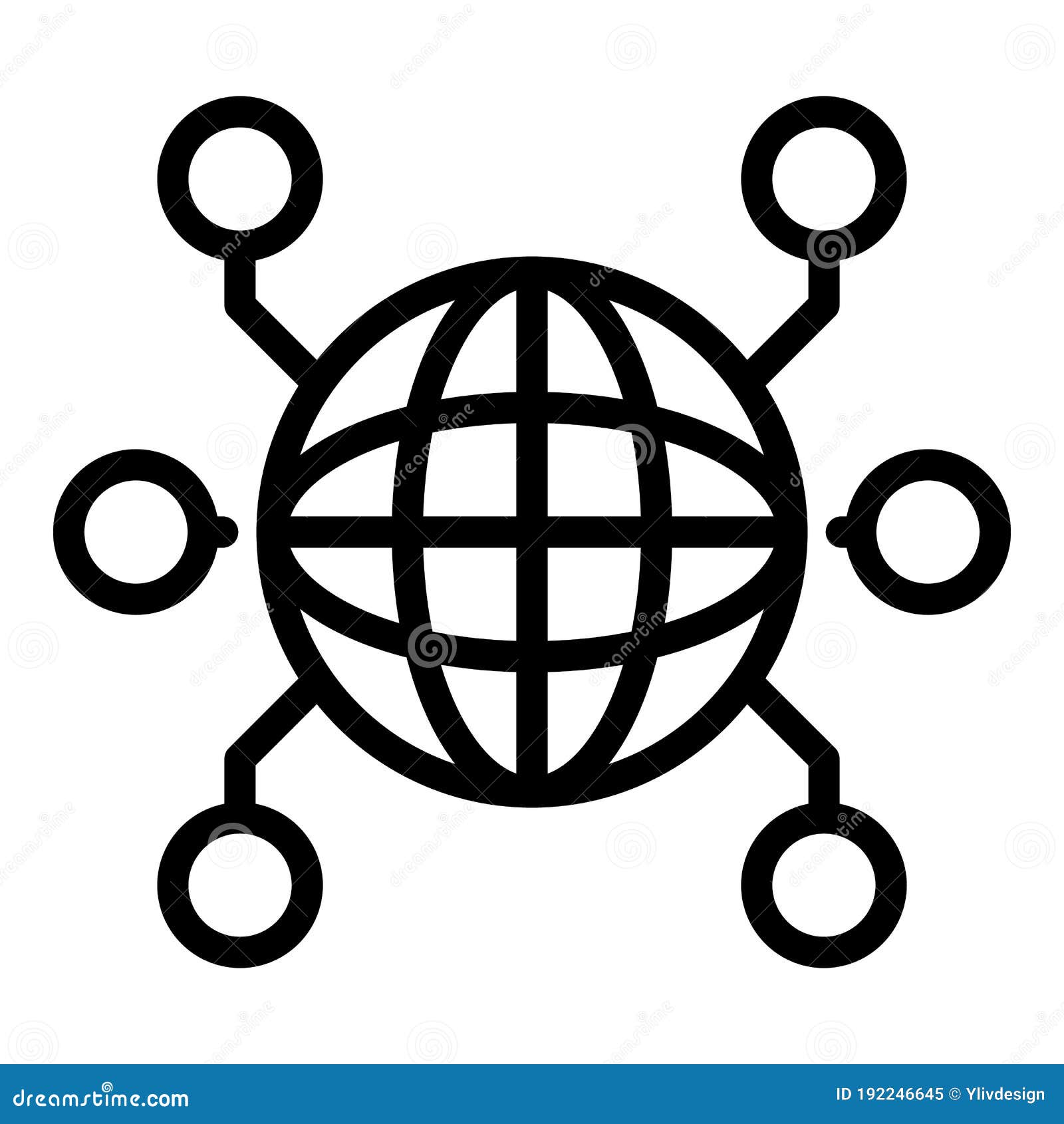 International Remote Access Icon, Outline Style Stock Vector ...