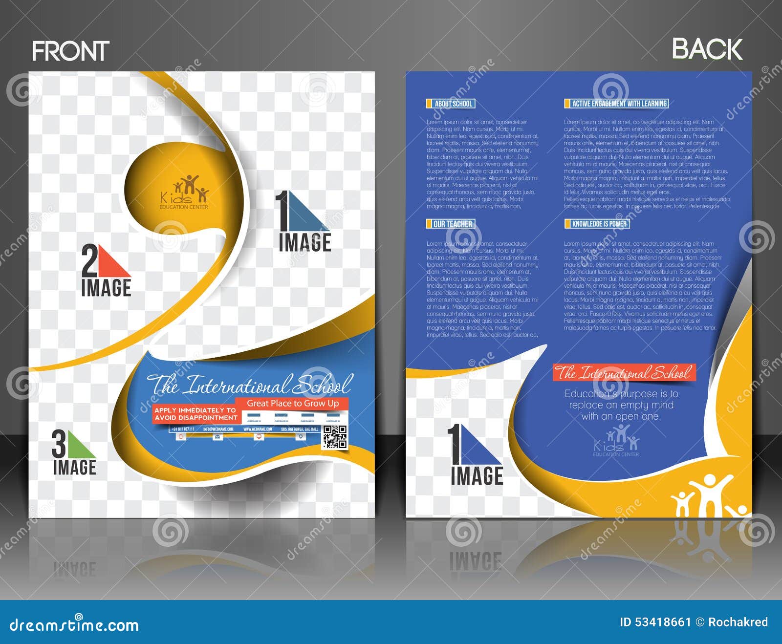 The International School Flyer Stock Vector - Illustration of layout ...