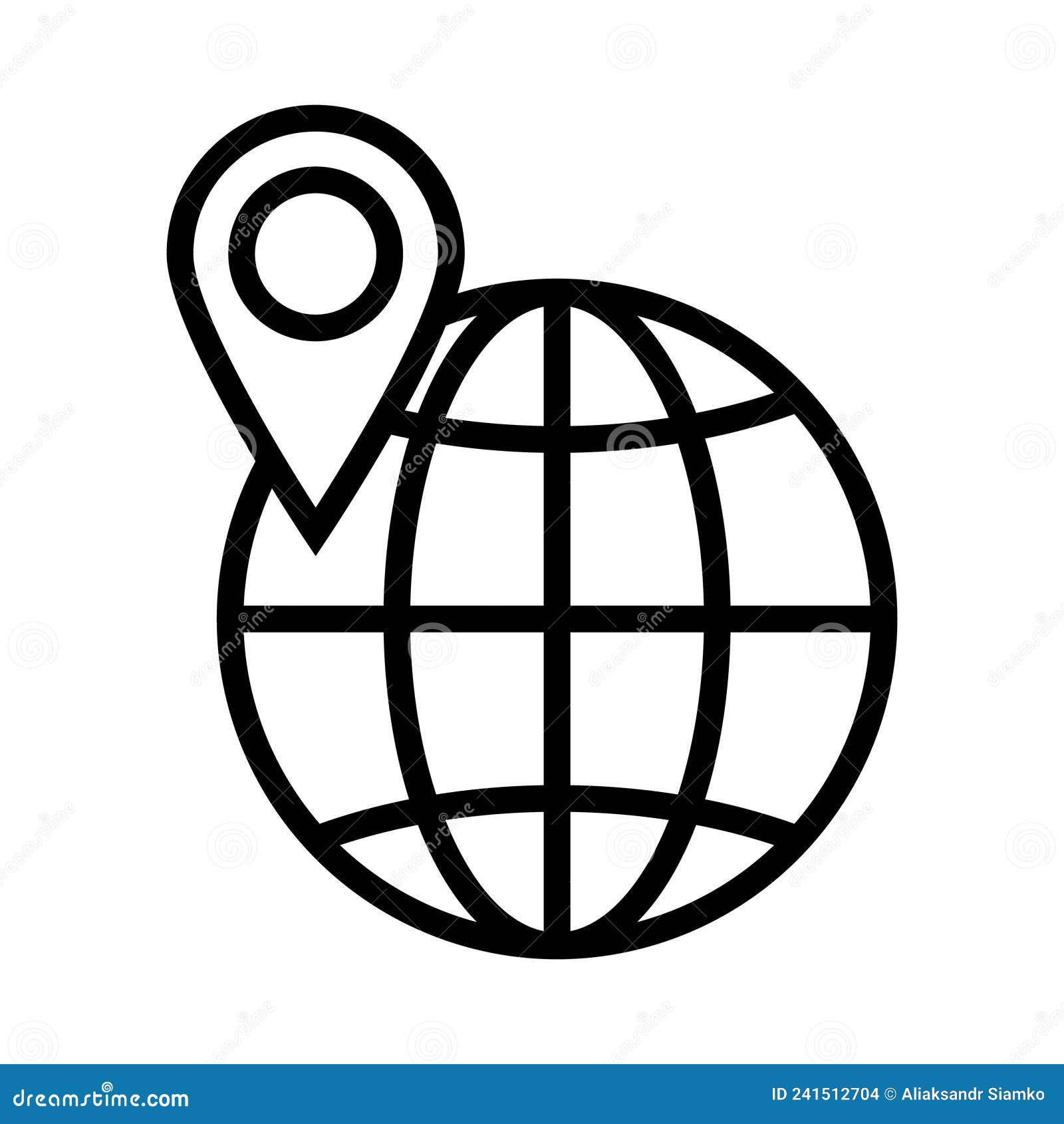 International Sign. Outline or Linear Icon Stock Vector - Illustration ...