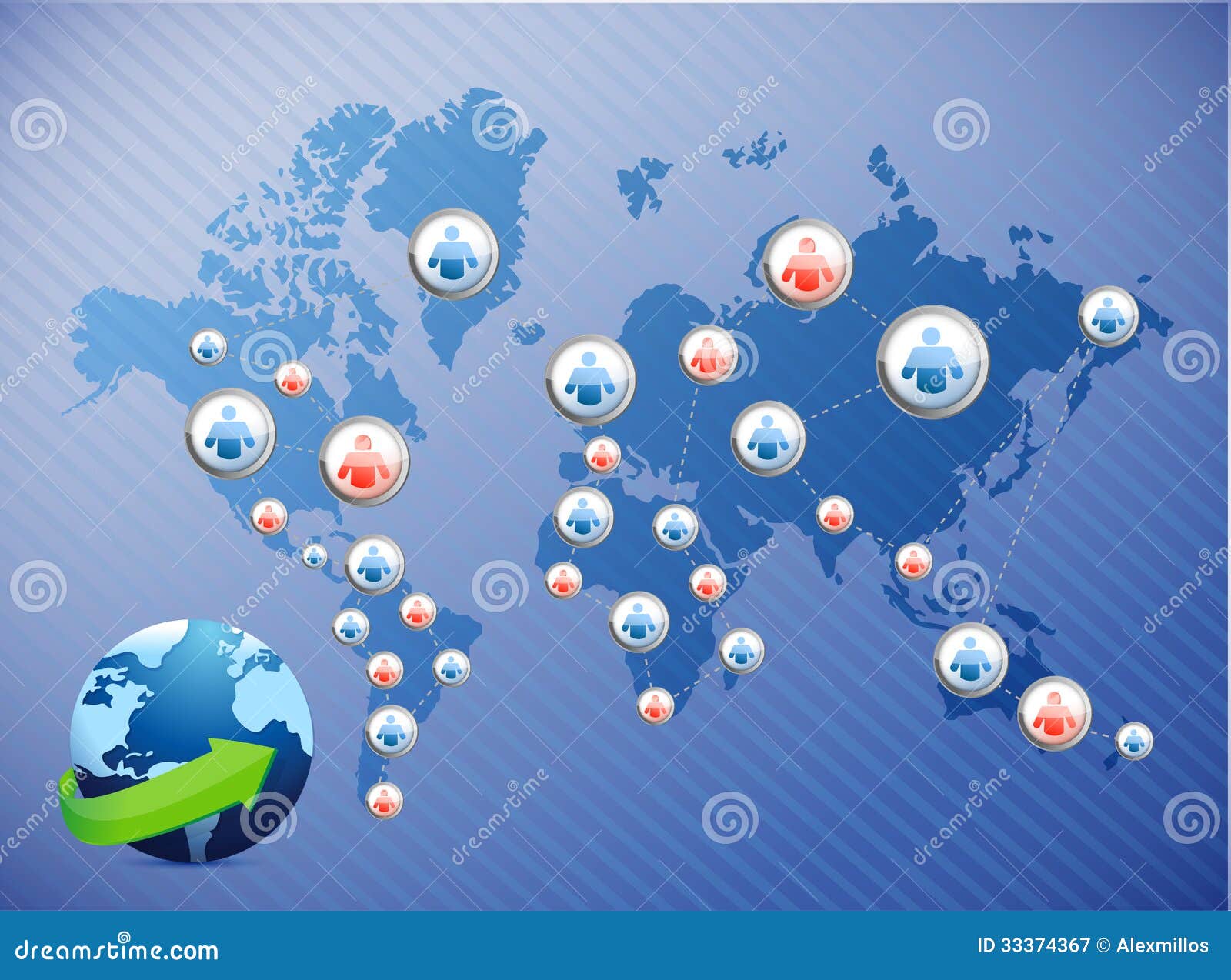 International Social Media Network. Illustration Stock Illustration ...