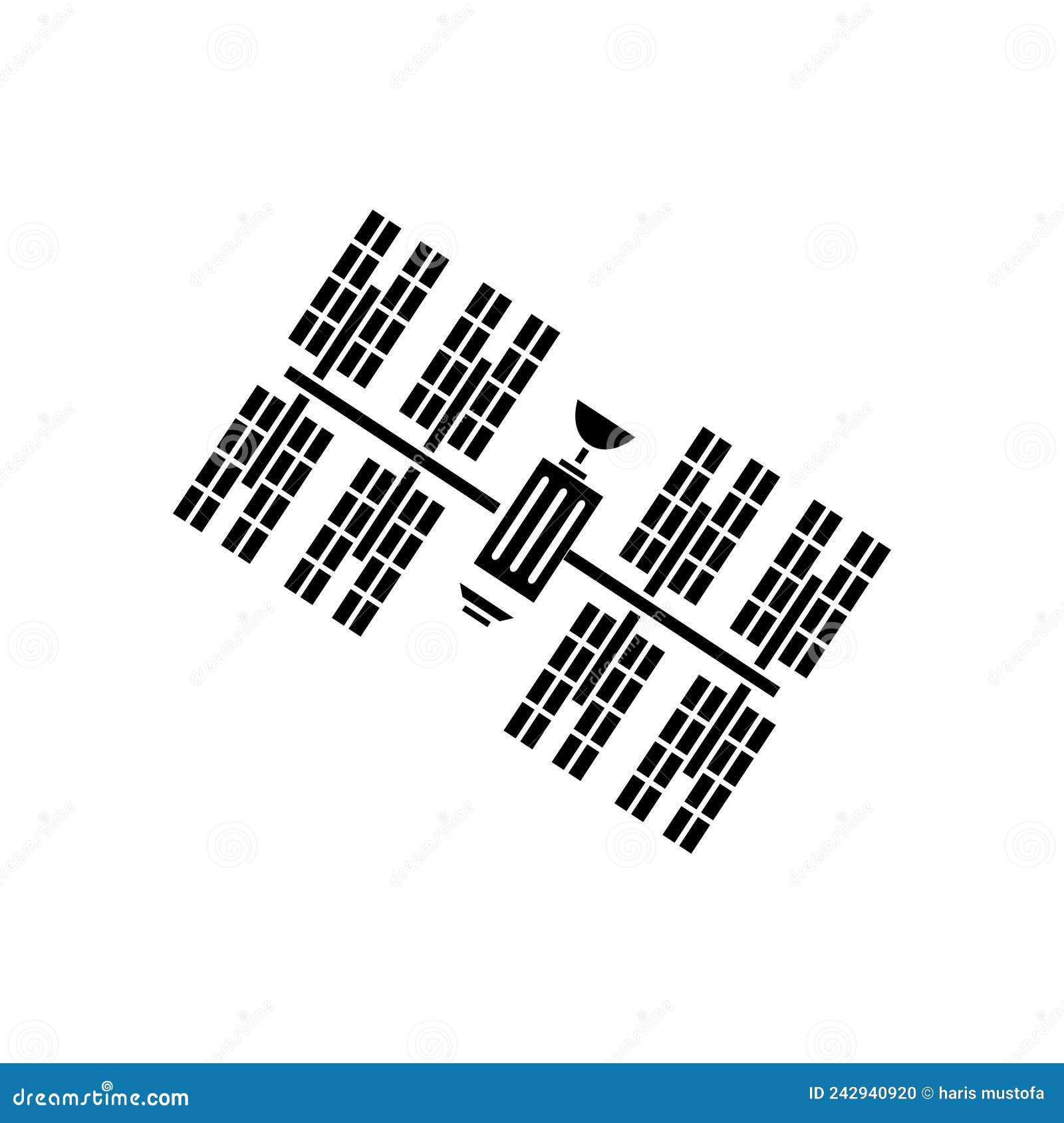 International Space Station Iss Icon Design Template Vector Isolated ...