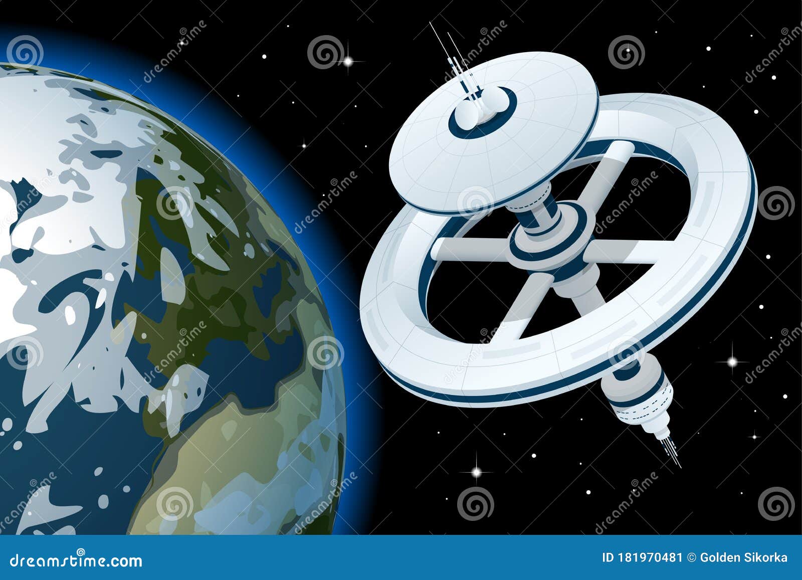 International Space Station Orbiting Earth. Isometric Space Station ... International Space Station Orbiting Earth. Isometric Space Station ...