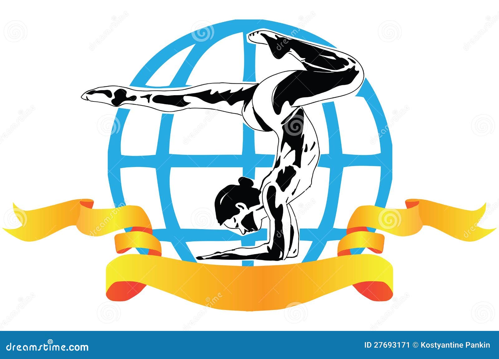 Acrobatics Woman Show Performance Landing Page Template. Circus Aerial ...