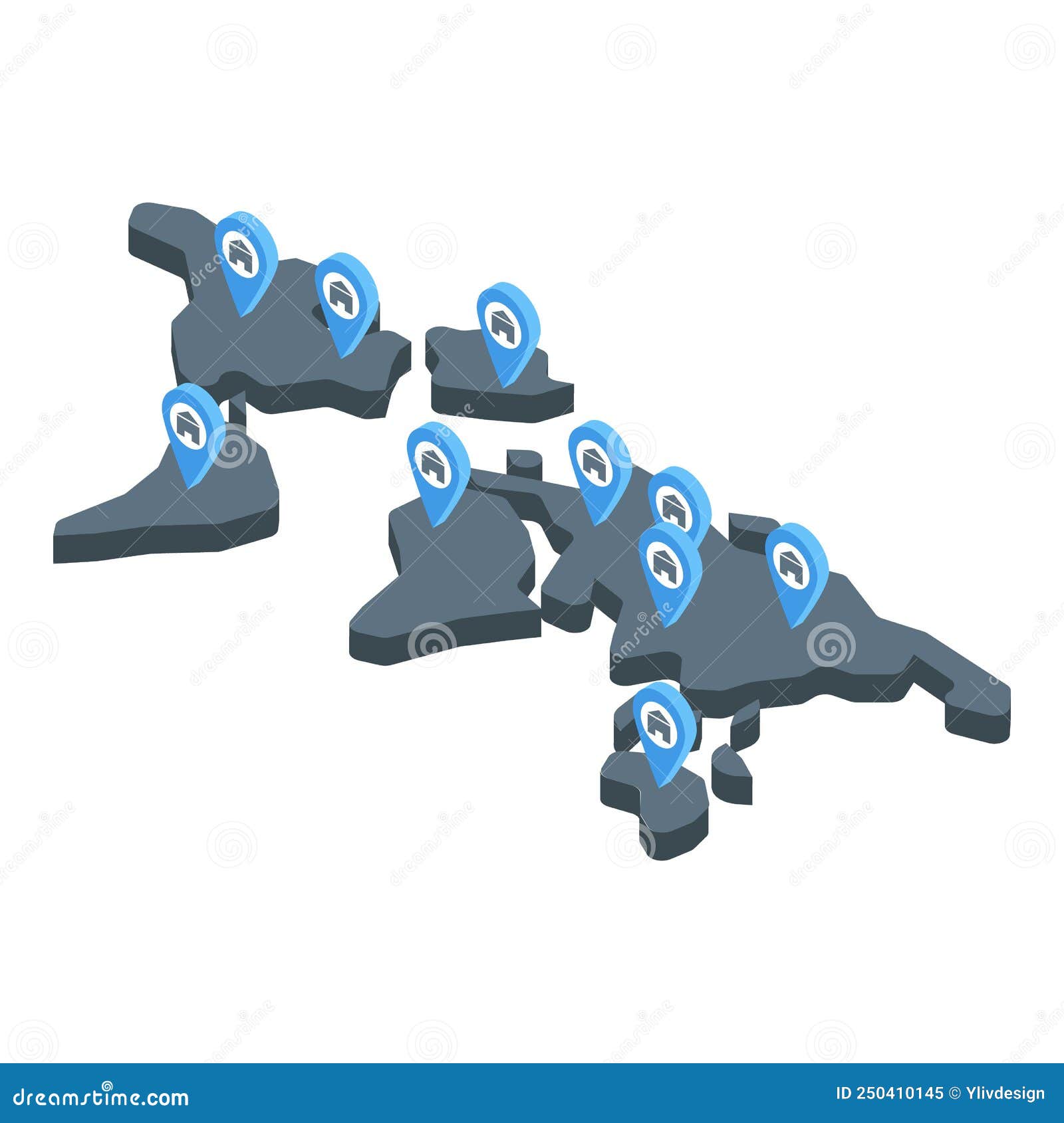 International Store Locator Icon Isometric Vector. Retail Shop Stock ...