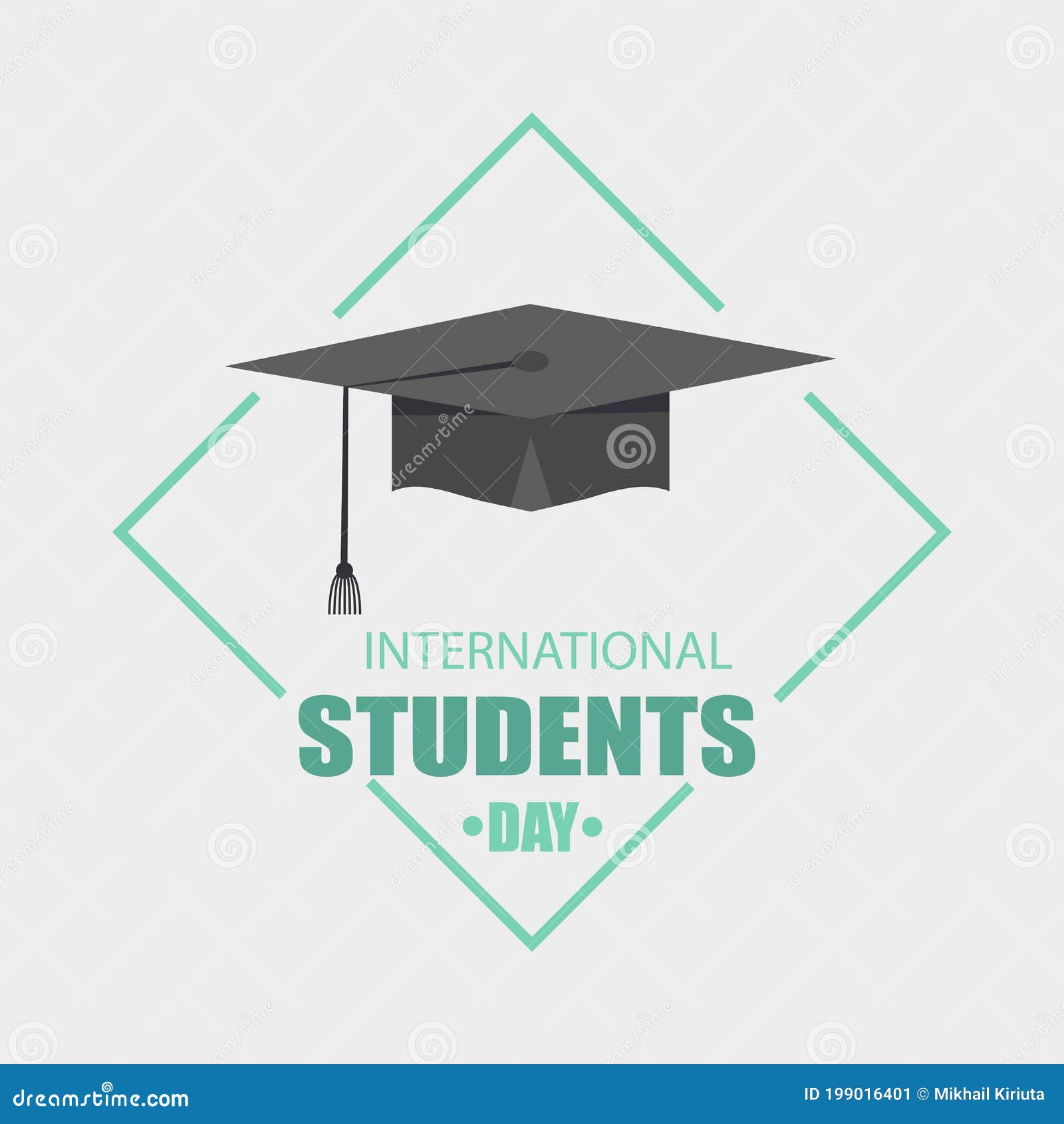 International Student Day. Square Academic Cap. Vector EPS10 Stock ...