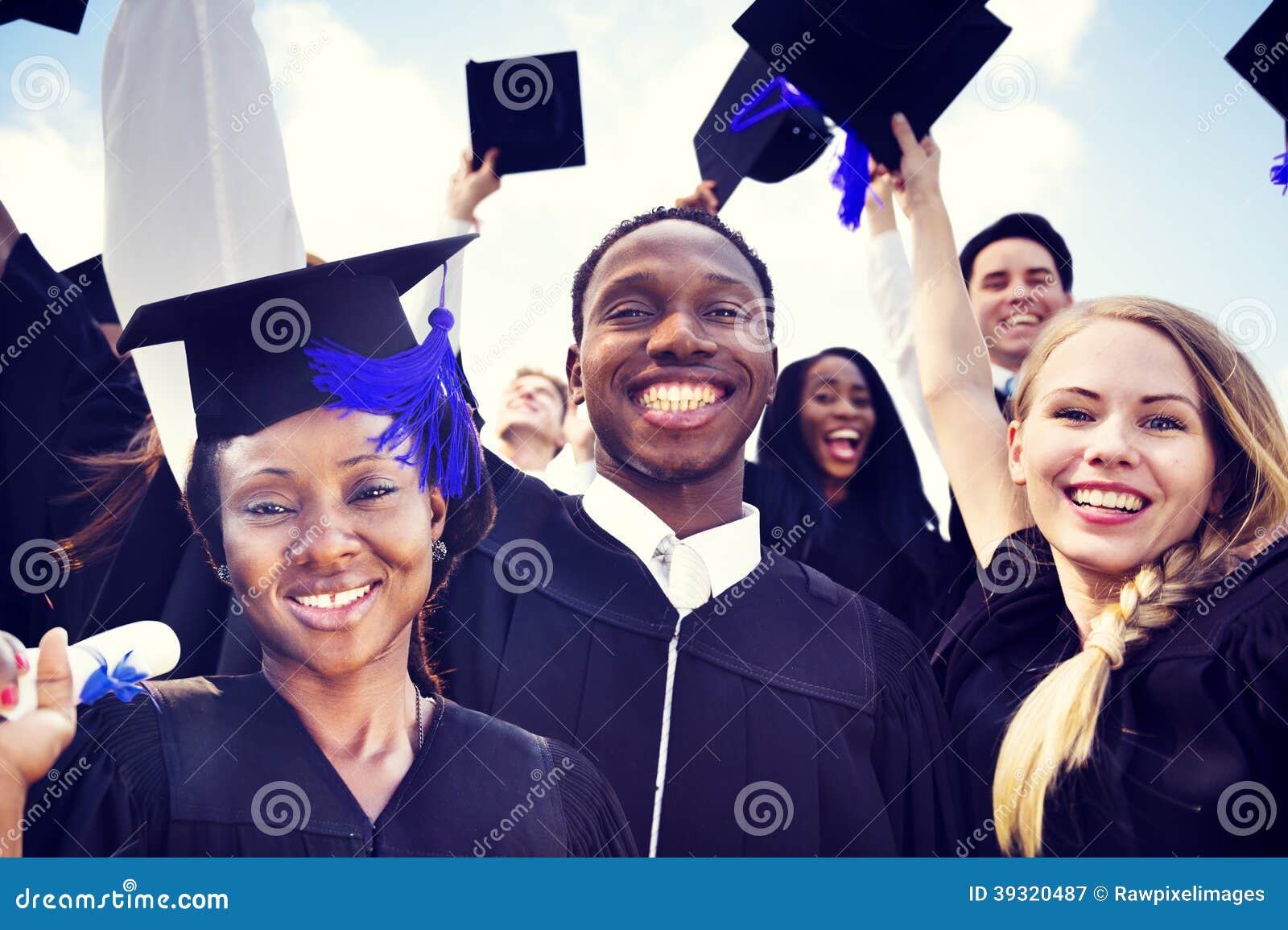 International Students Celebrating Graduation Stock Image - Image of ...