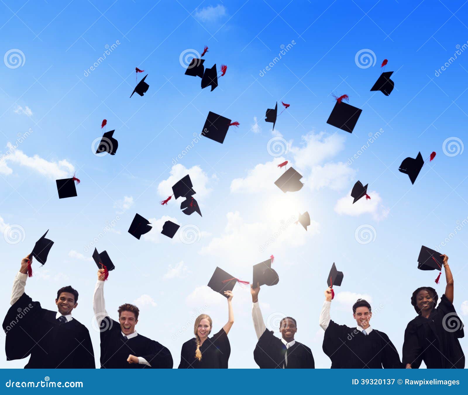 International Students Celebrating Graduation Stock Image - Image of ...