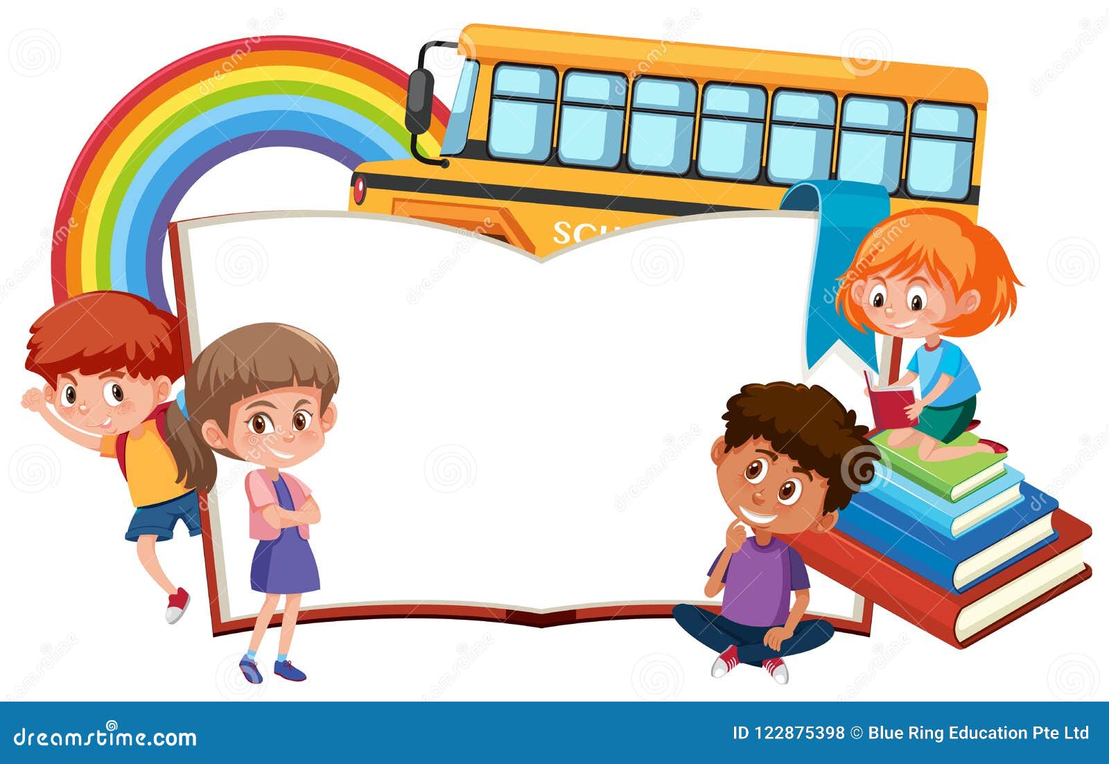 An International Students Frame Stock Vector - Illustration of cartoon ...