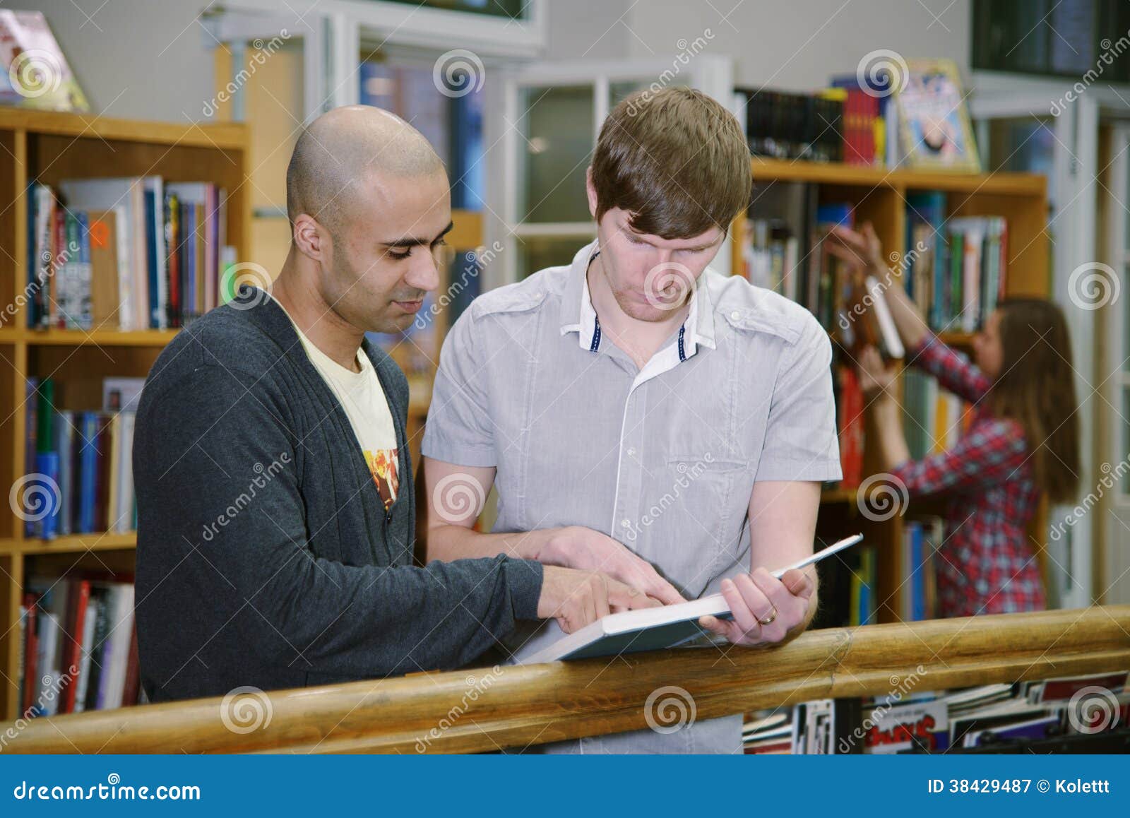 International Students in a Library Stock Image - Image of collection ...