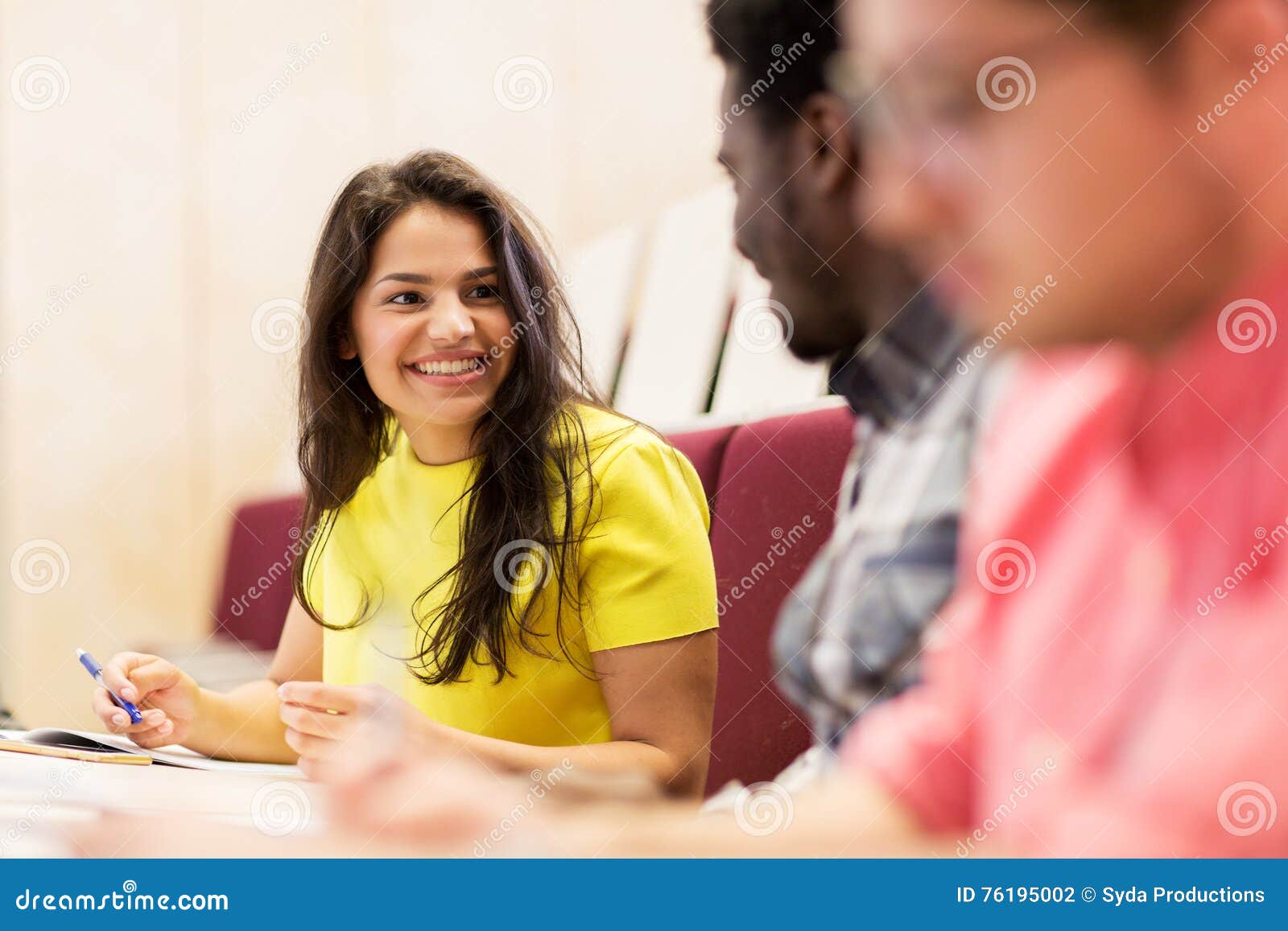 International Students Talking on Lecture Stock Photo - Image of ...