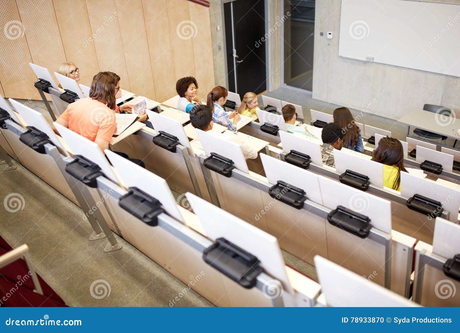 International Students at University Lecture Hall Stock Photo - Image ...