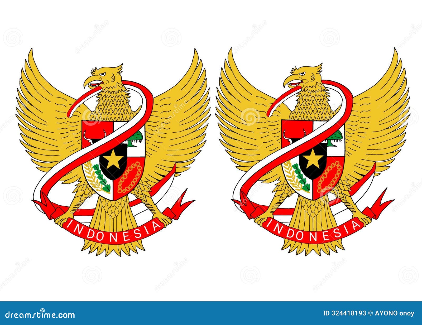 Symbol Indonesian Independence Day Vector Illustration | CartoonDealer ...