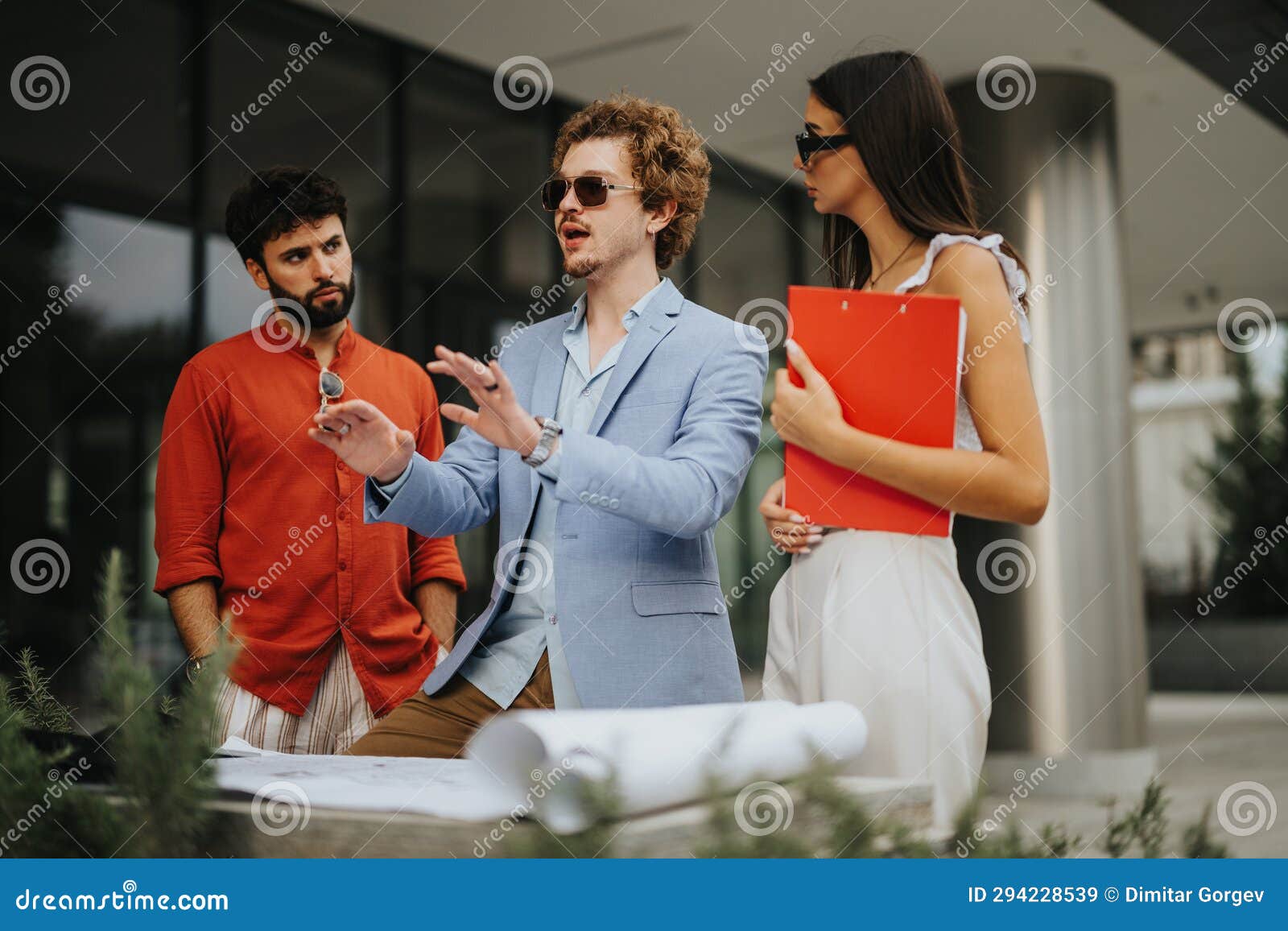 International Team of Architects Collaborating on Construction Project ...